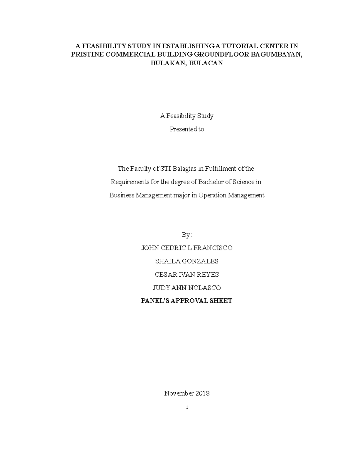 FOR- Bookbind- Final - Lecture notes 10 - A FEASIBILITY STUDY IN ...