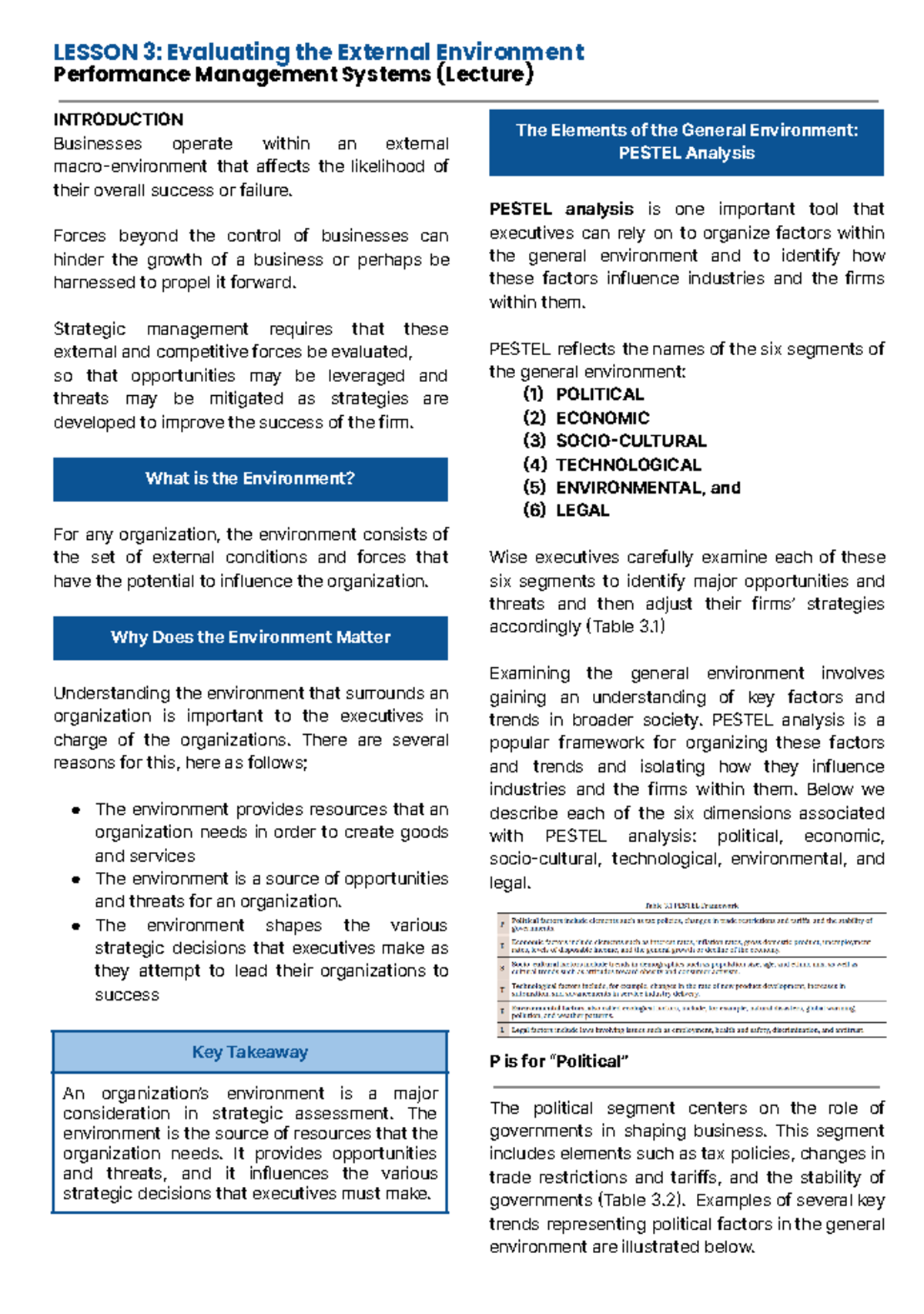 [ ACCTG 702 ] Lesson 3 - Midterm - LESSON 3: Evaluating the External ...
