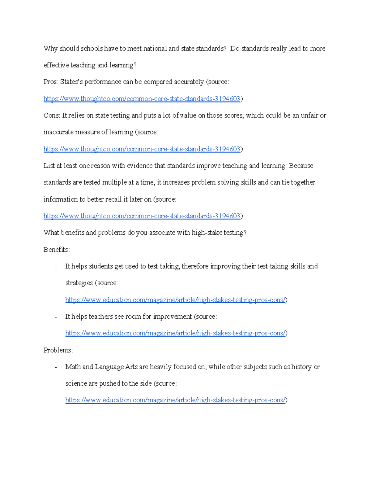 YOED discussion 2 - ann collette - Why should schools have to meet ...