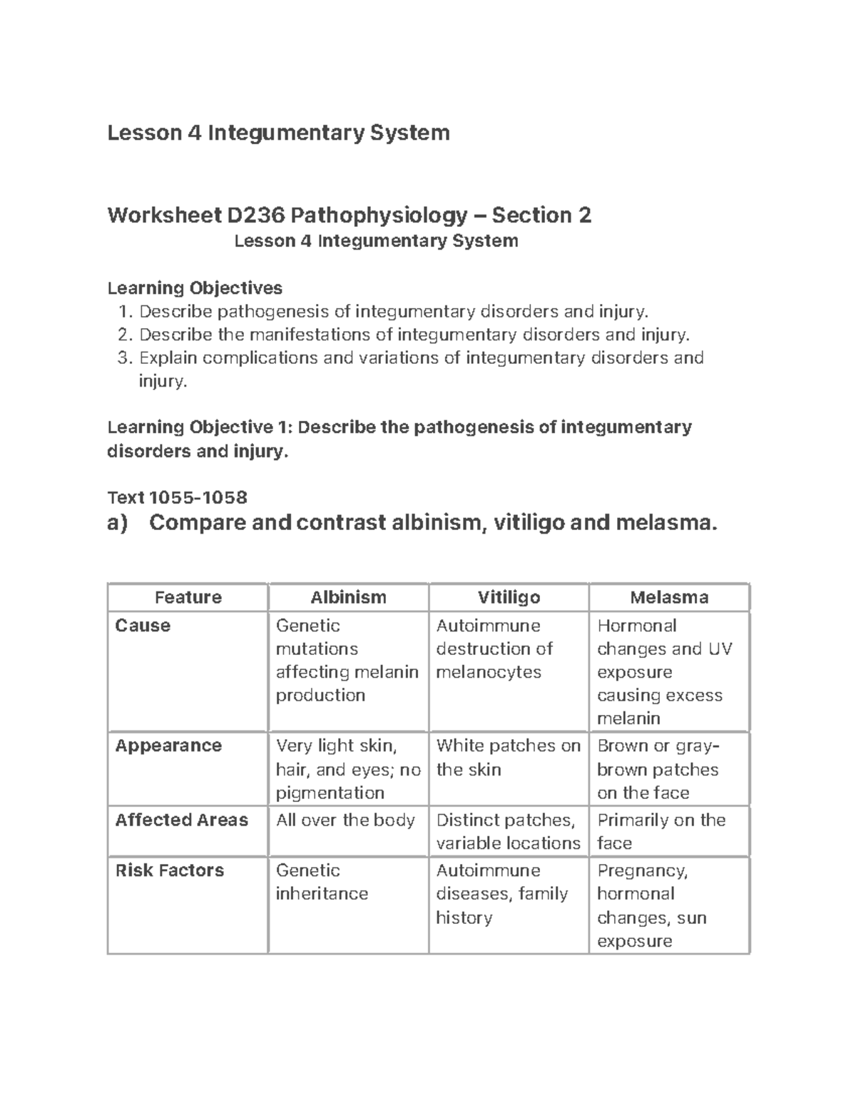 Lesson 4 Integumentary System - 1. 2. 3. Lesson 4 Integumentary System ...