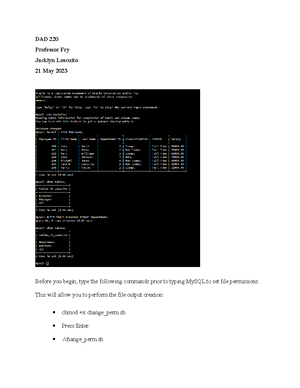 Jackie DAD 220 Module Four Major Activity Database Documentation ...
