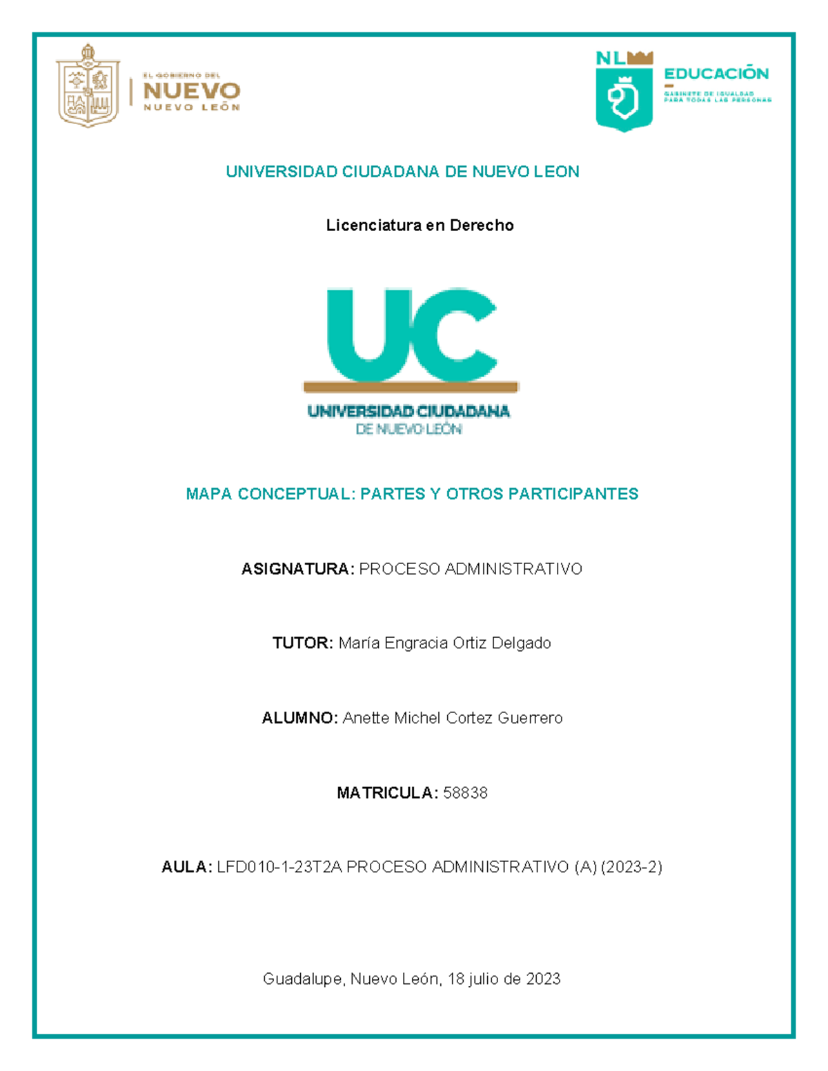 Anette Michel Cortez Guerrero-MAPA Conceptual Proceso Administrativo ...