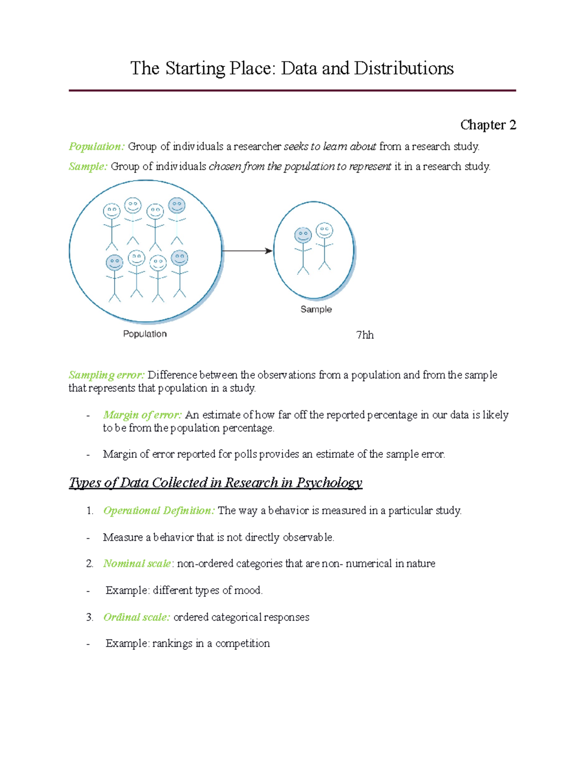 Ch.2 Lecture Notes - Data and Distribution - The Starting Place: Data ...