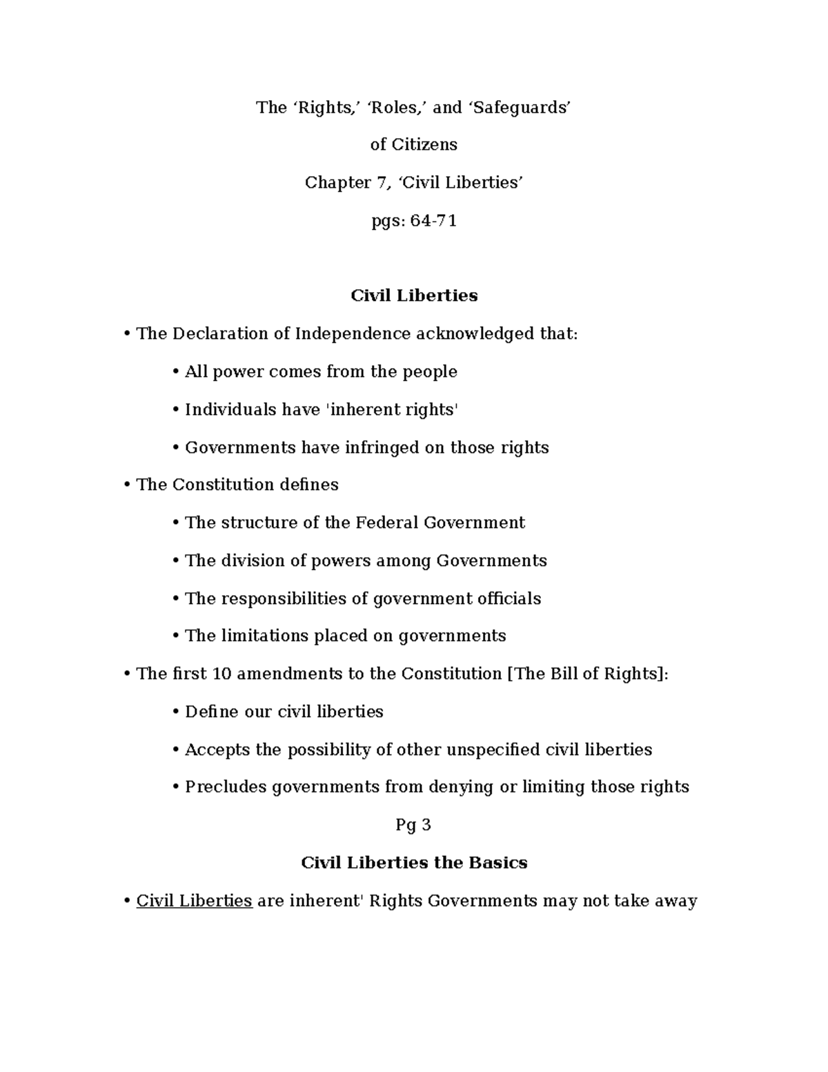 Week 5 & 6 Slides - Lecture notes Weeks 5-6 - The ‘Rights,’ ‘Roles ...