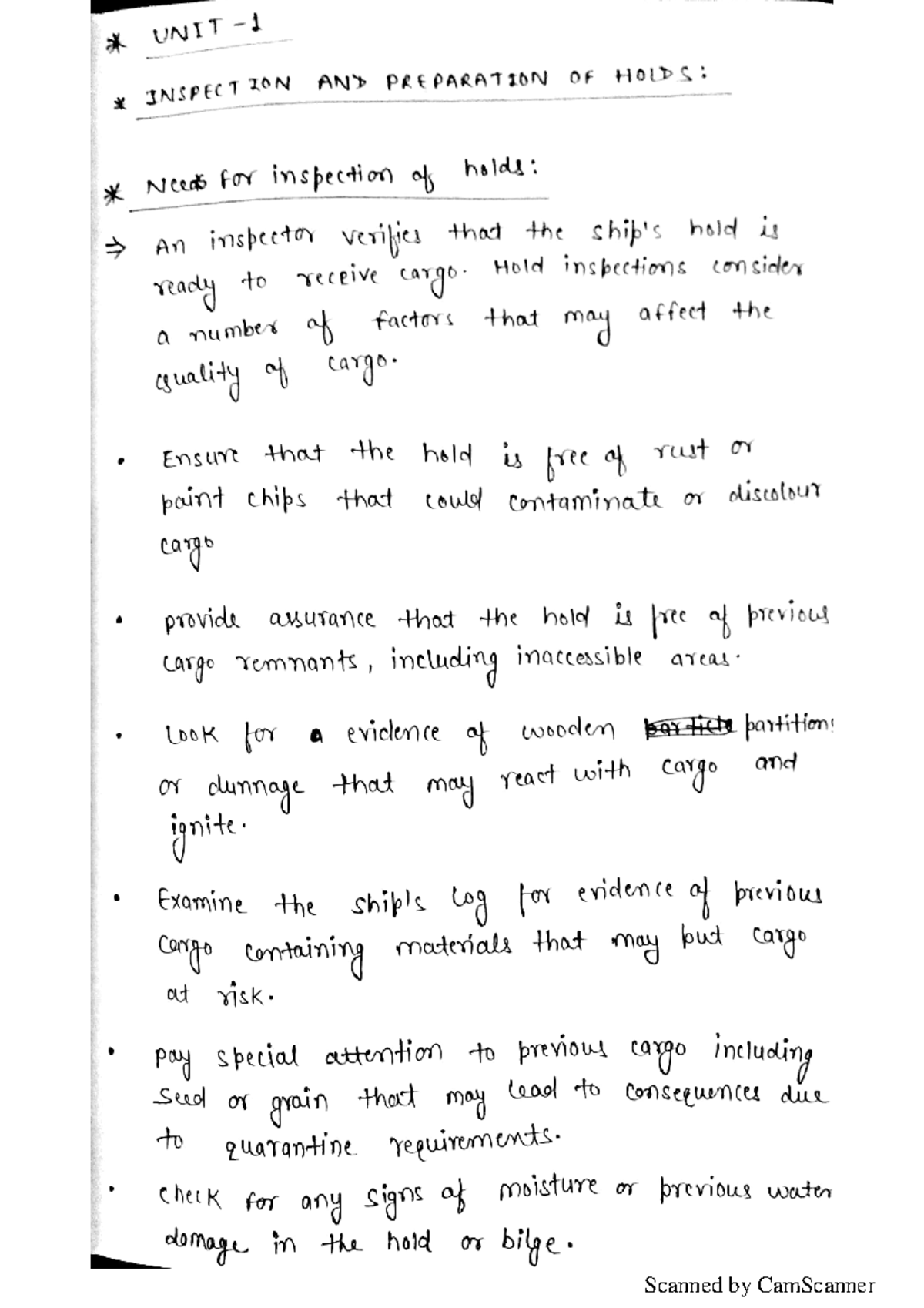 Cargo notes sem 4 - Nautical Science - Studocu