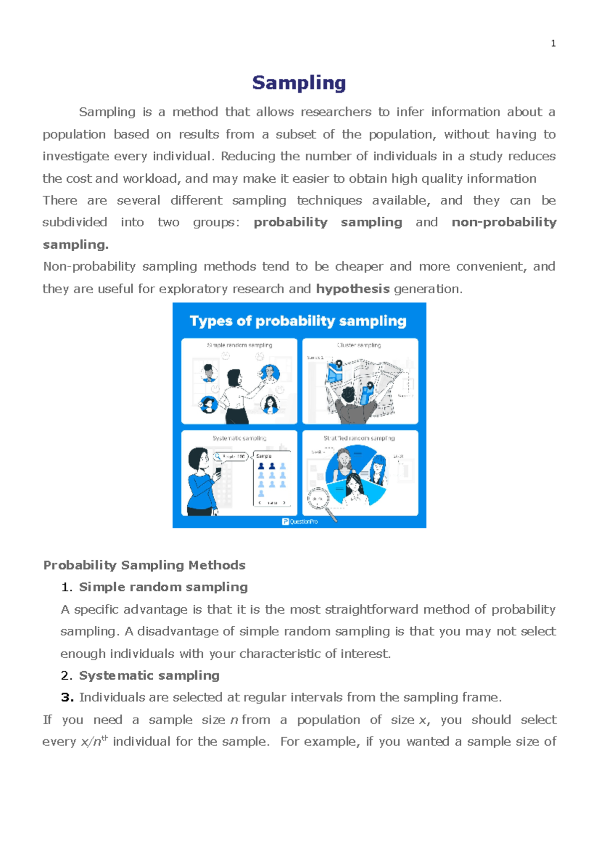 Sampling in Rmipr - Sampling Sampling is a method that allows researchers to infer information ...