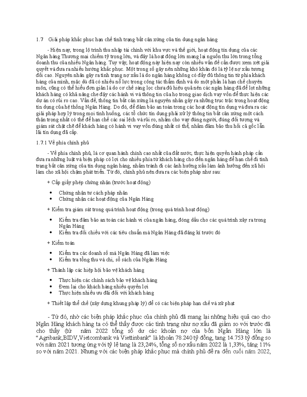 Tiểu luận - dadasd - 1 Giải pháp khắc phục hạn chế tình trạng bất cân ...