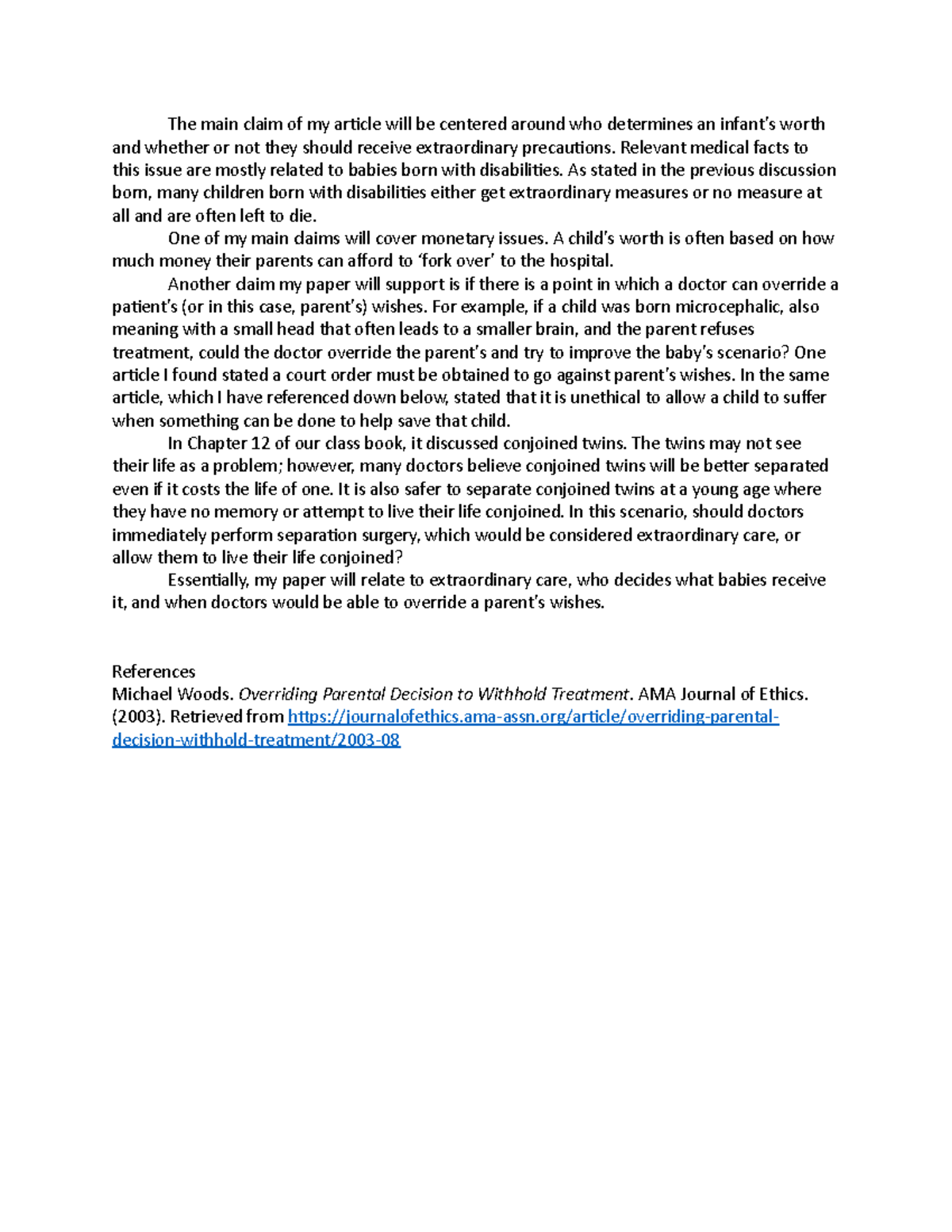 Db draft - The main claim of my article will be centered around who ...