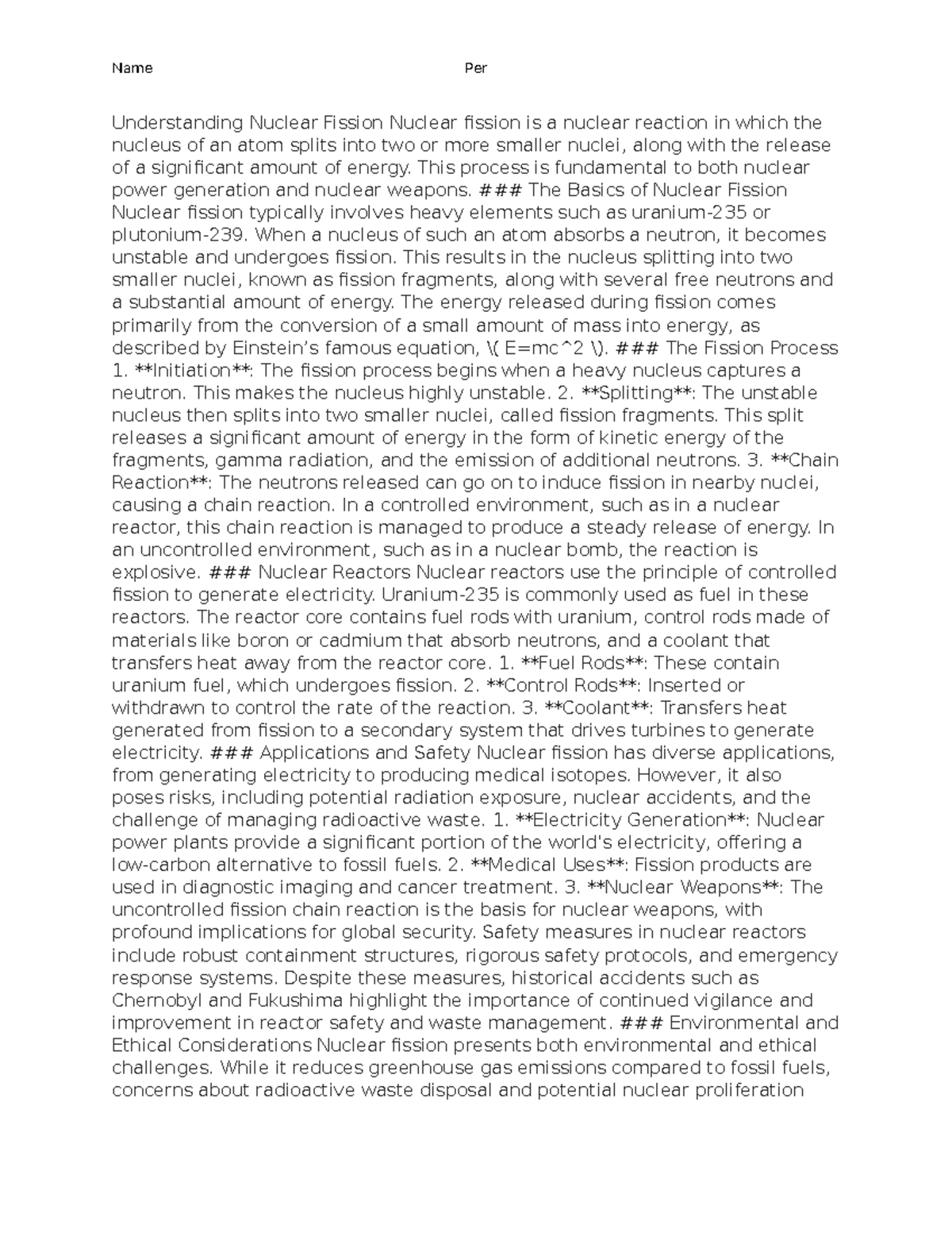 Nuclear fission (1) - jhhhhh - Understanding Nuclear Fission Nuclear ...
