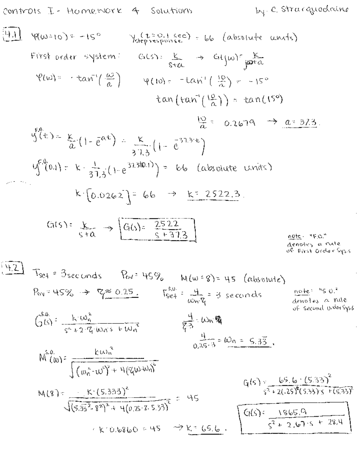 Controls I Homework 4 Solution - EECE 361 - Studocu