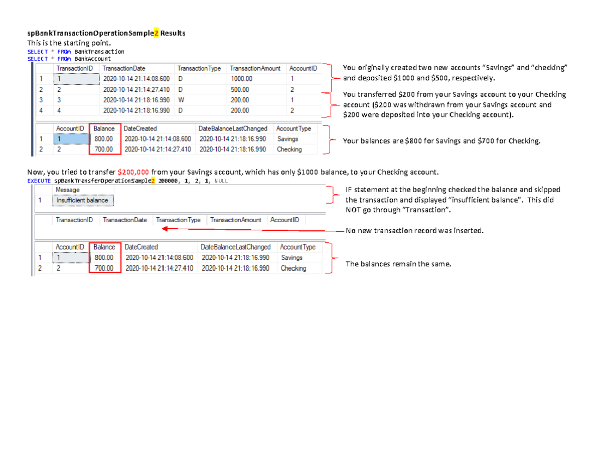 Sp Bank Transfer Operation Sample 2Results ...