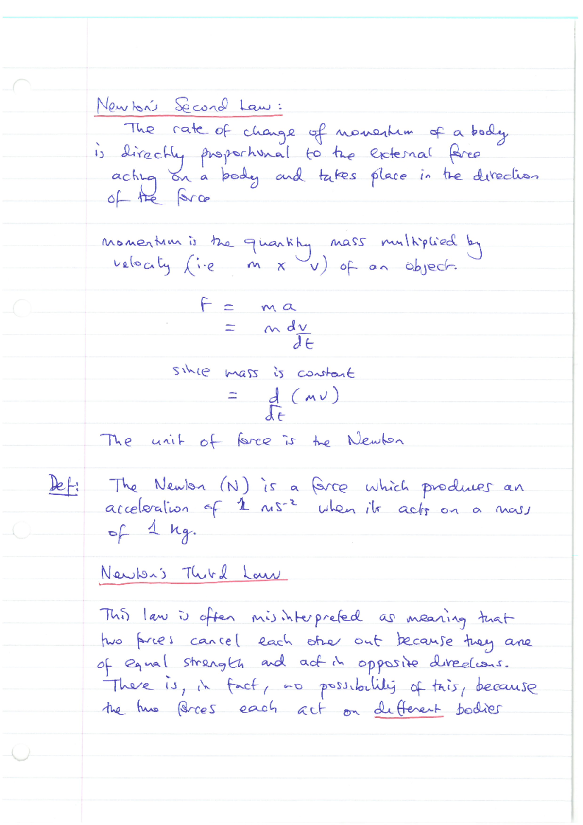 Week 6 lecture notes - Newton's laws with examples - 06 25661 - Studocu