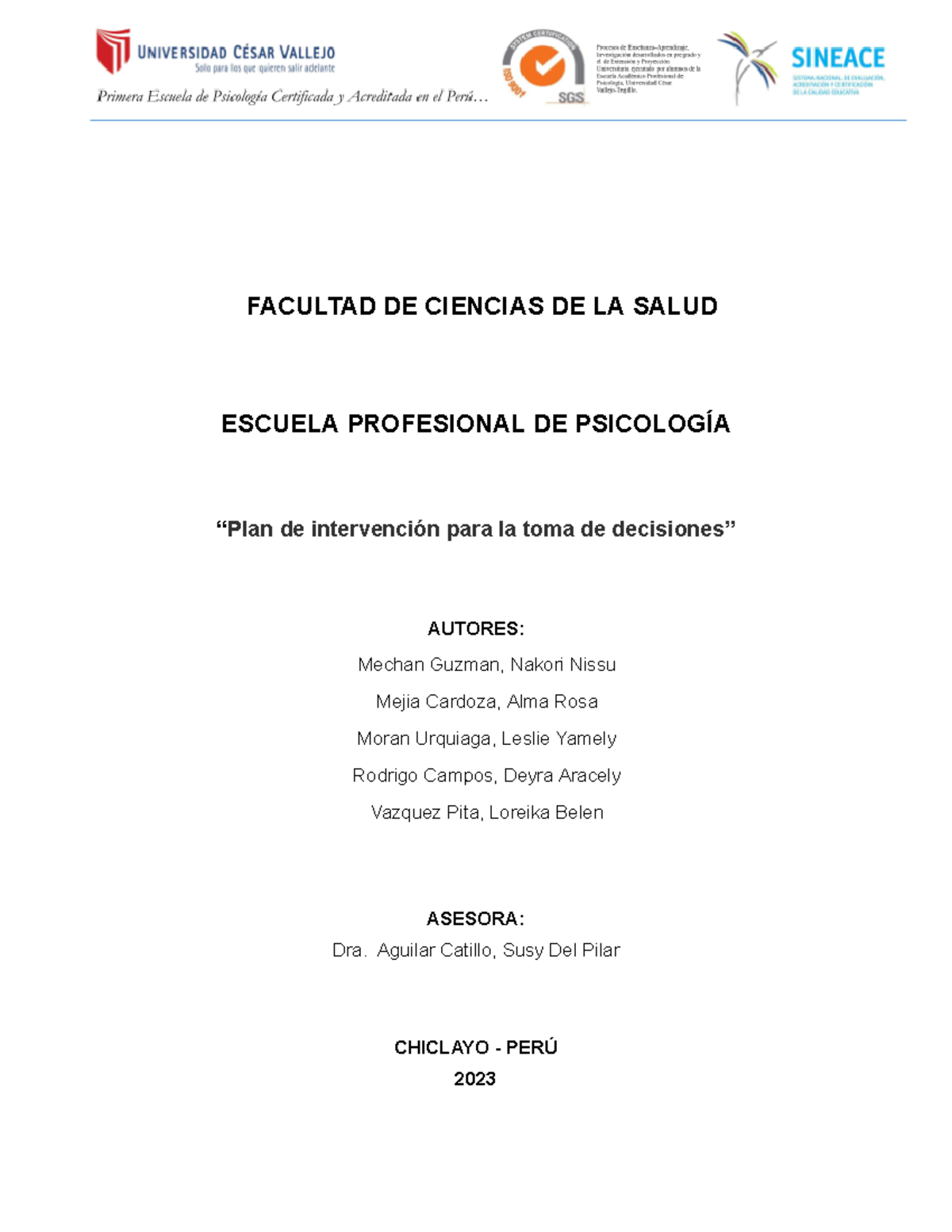 Correccion Educativa - gufiykjlkhñhoohogñ - FACULTAD DE CIENCIAS DE LA ...