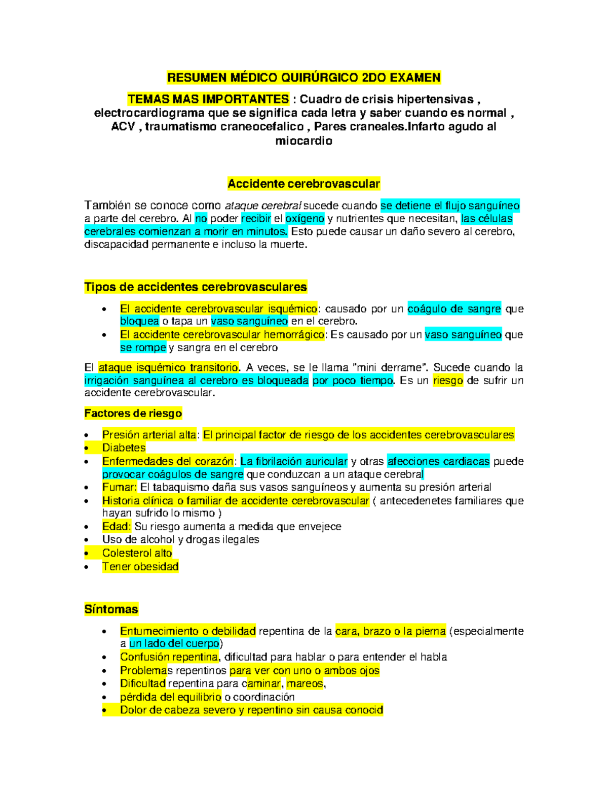 Resumen MÃ‰DICO Quirãš Rgico 2DO Examen - RESUMEN MÉDICO QUIRÚRGICO 2DO ...