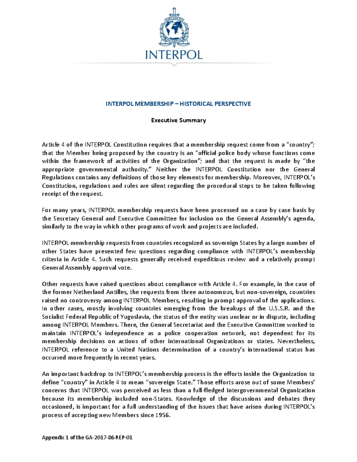 Interpol Membership - fyi edu - INTERPOL MEMBERSHIP – HISTORICAL ...