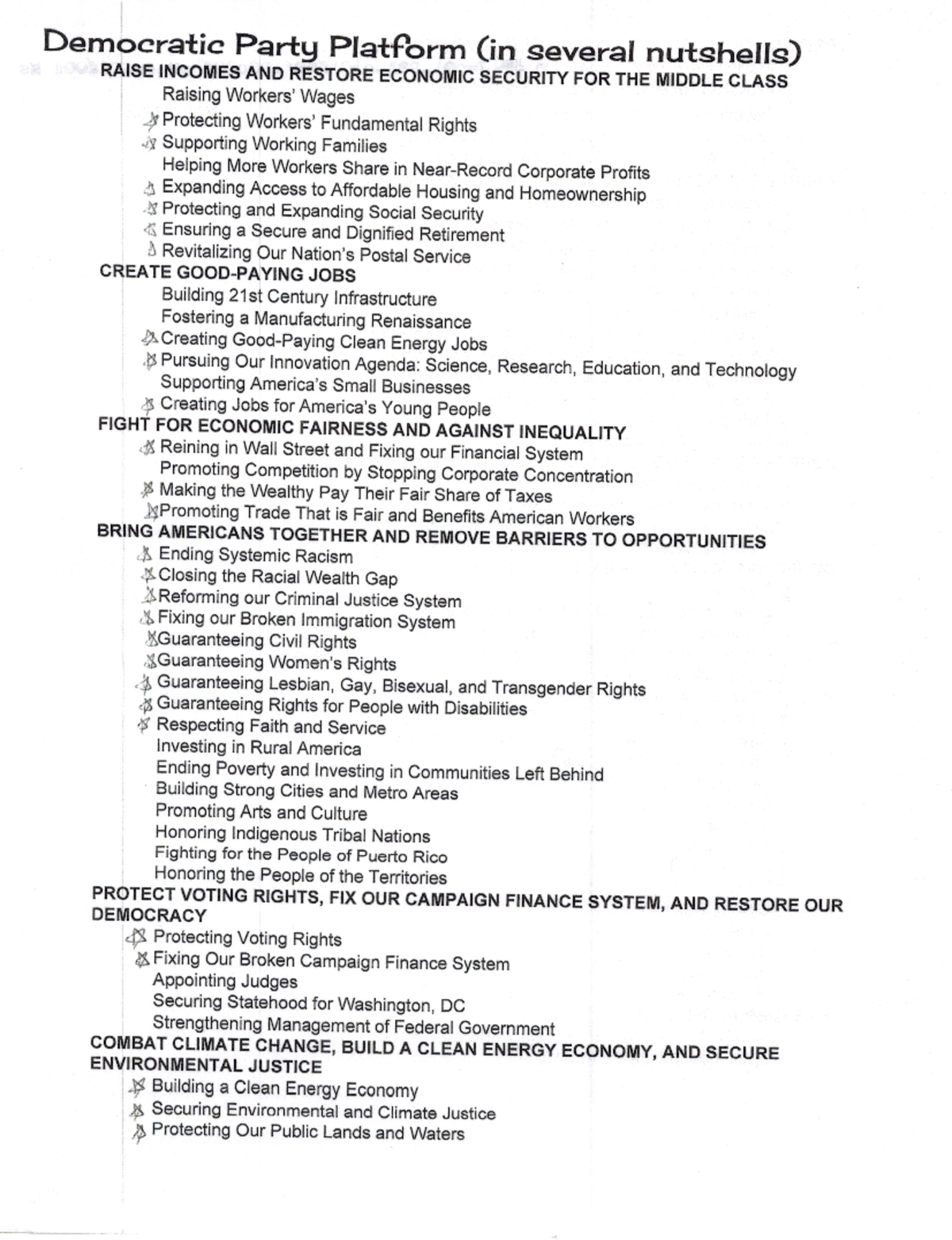 Democratic Party platform 10262020 - Democratic Party Platform (in ...