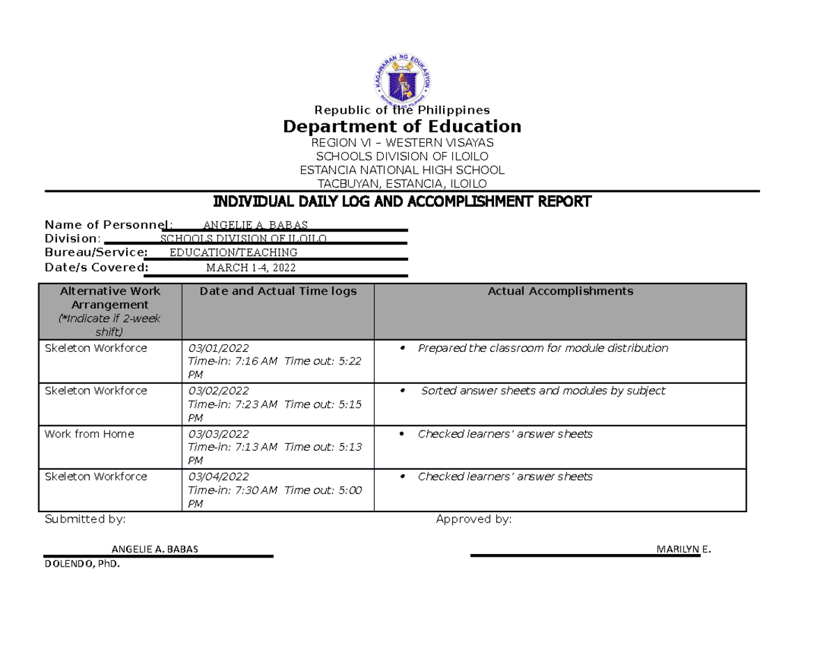 Republic of the Philippines - Republic of the Philippines Department of ...