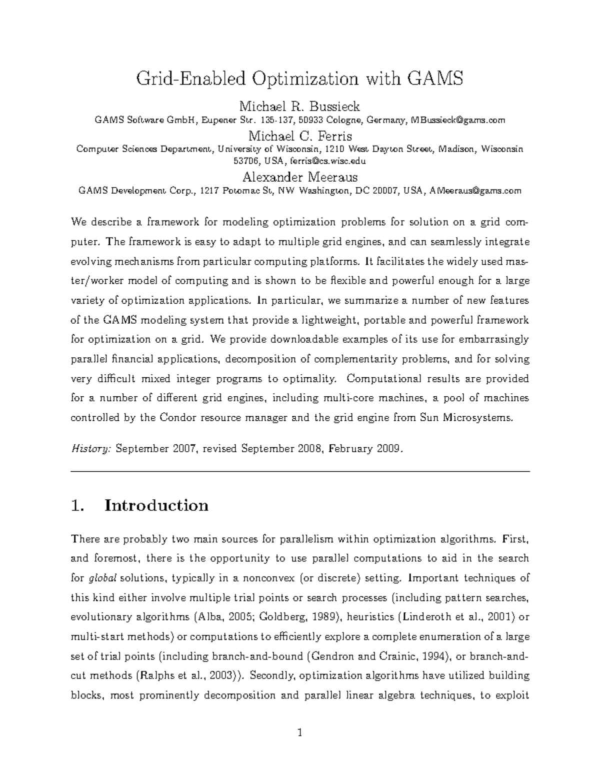 Al Mi Tex Paralelismo - Grid-Enabled Optimization with GAMS Michael R ...