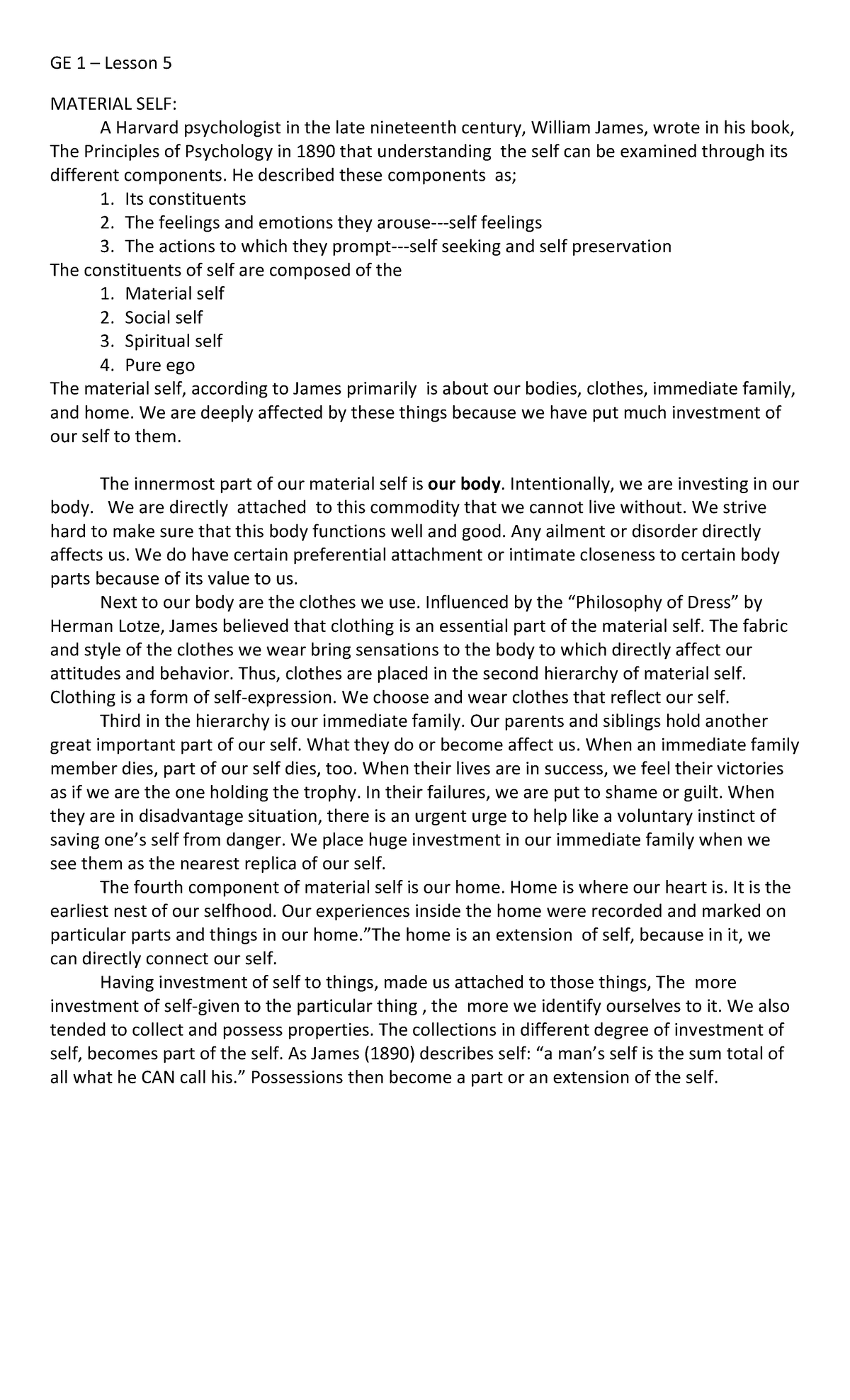 Uts - This a lesson in understanding the self, I hope it can help ...