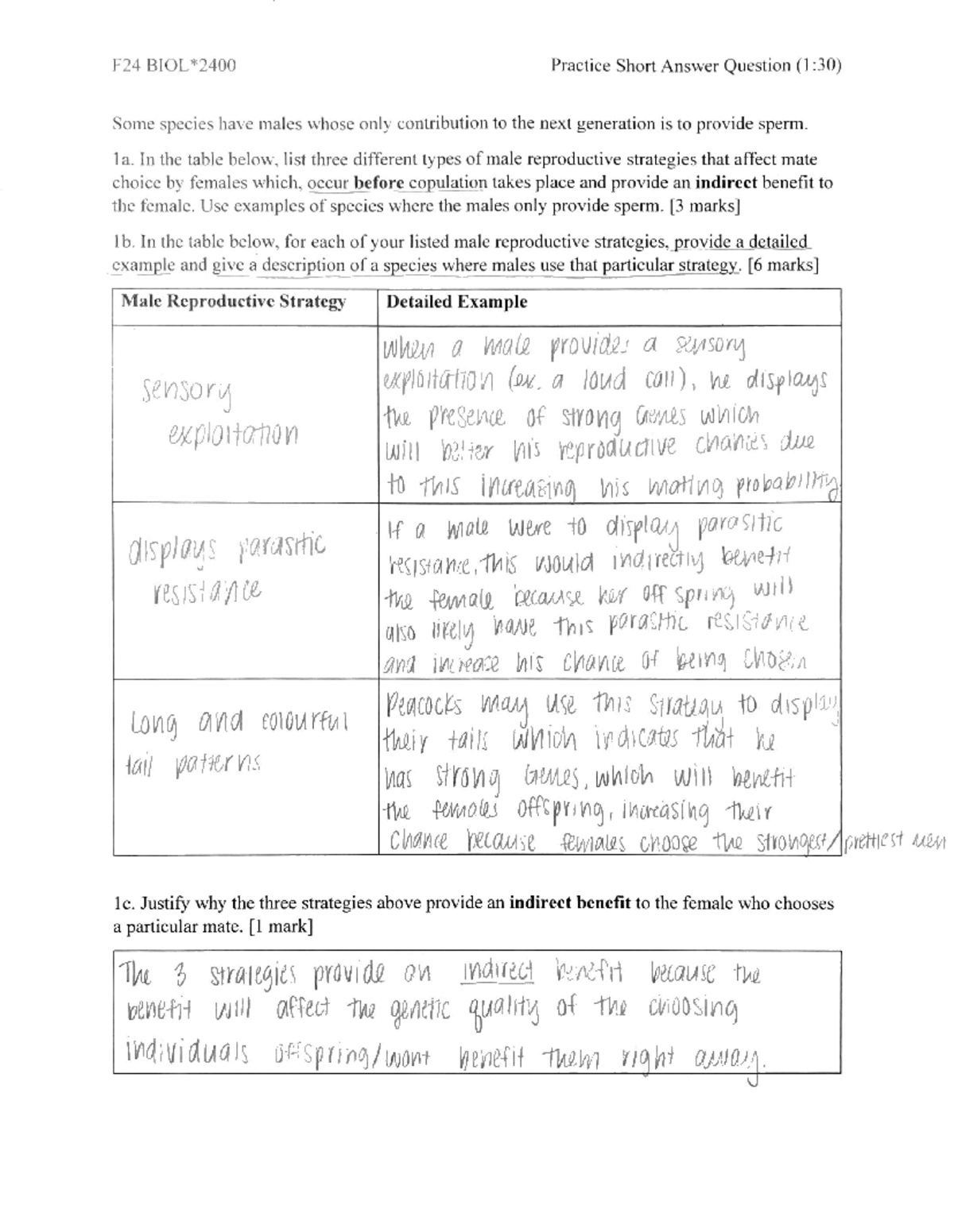 Midterm 1 Short Answer Question Practice - F24 Practice Short Answer ...