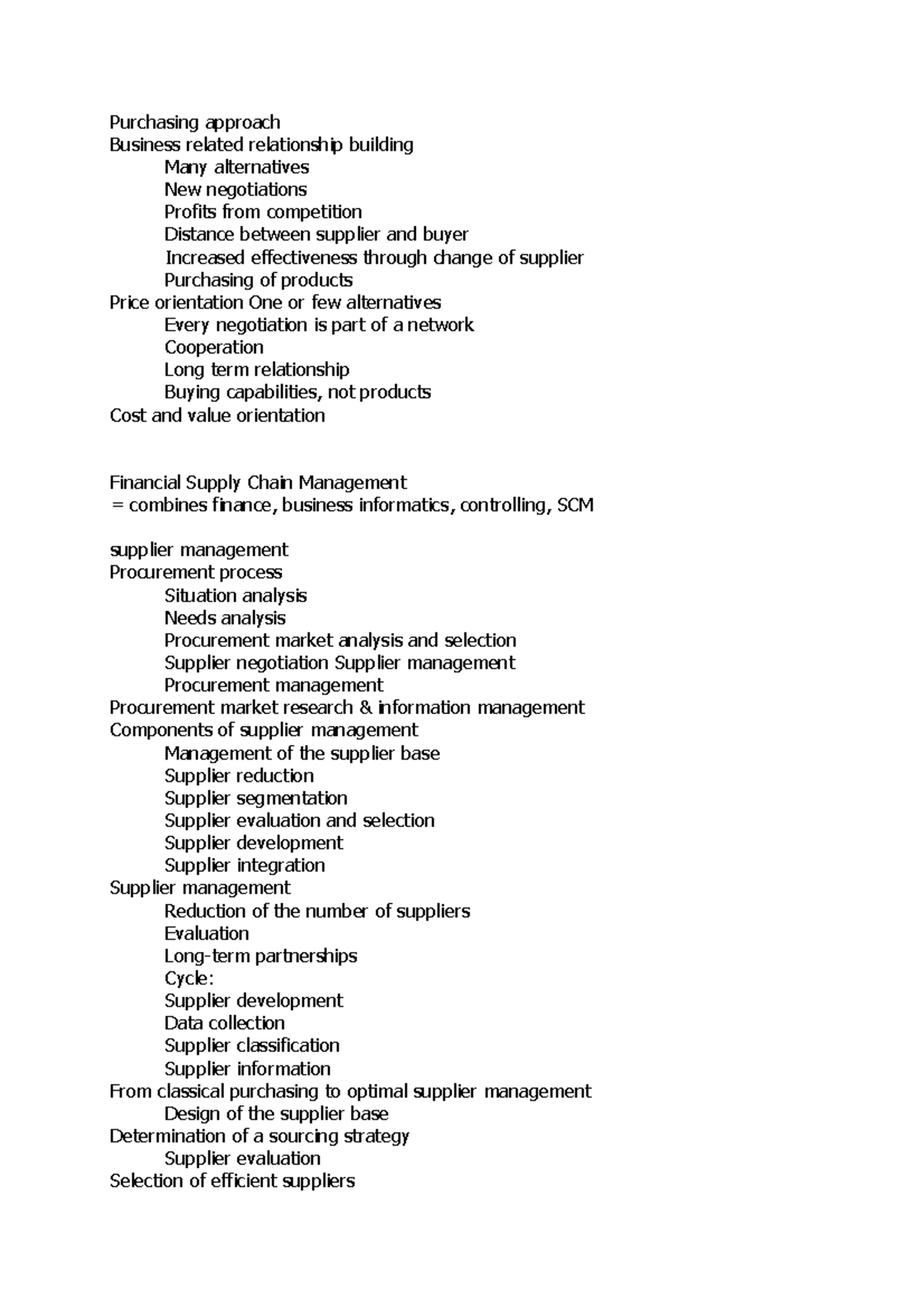 Purchasing approach - STUDY NOTES FOR EXAM - Purchasing approach ...