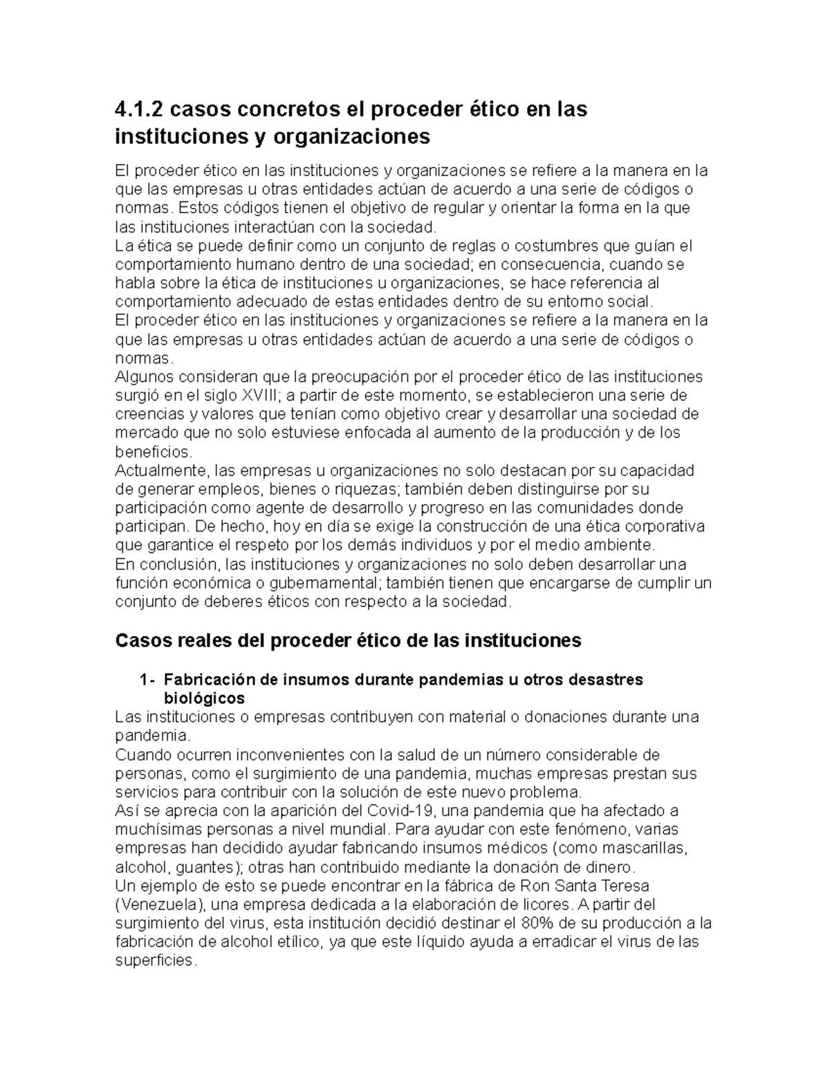 Invistiga 4 - kmkmknknk - 4.1 casos concretos el proceder ético en las ...