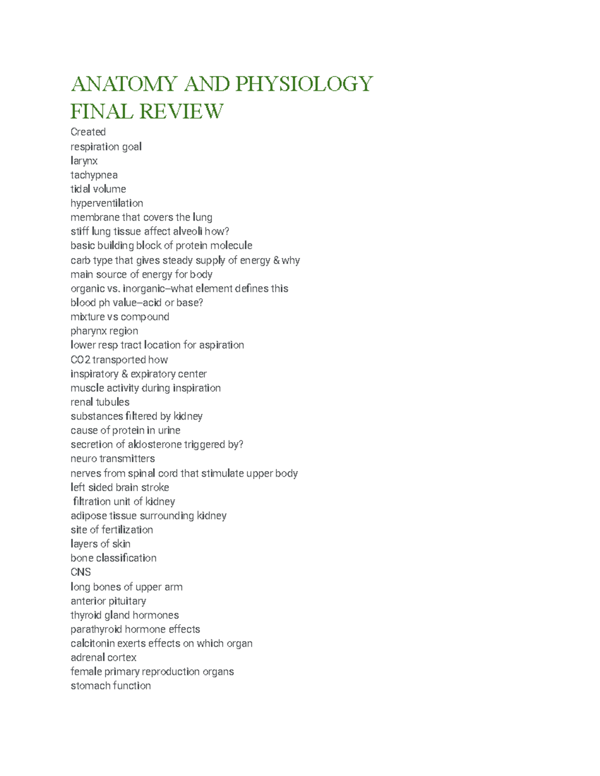 Untitled document-7 - Nursing diagnosis cheat sheet - ANATOMY AND ...