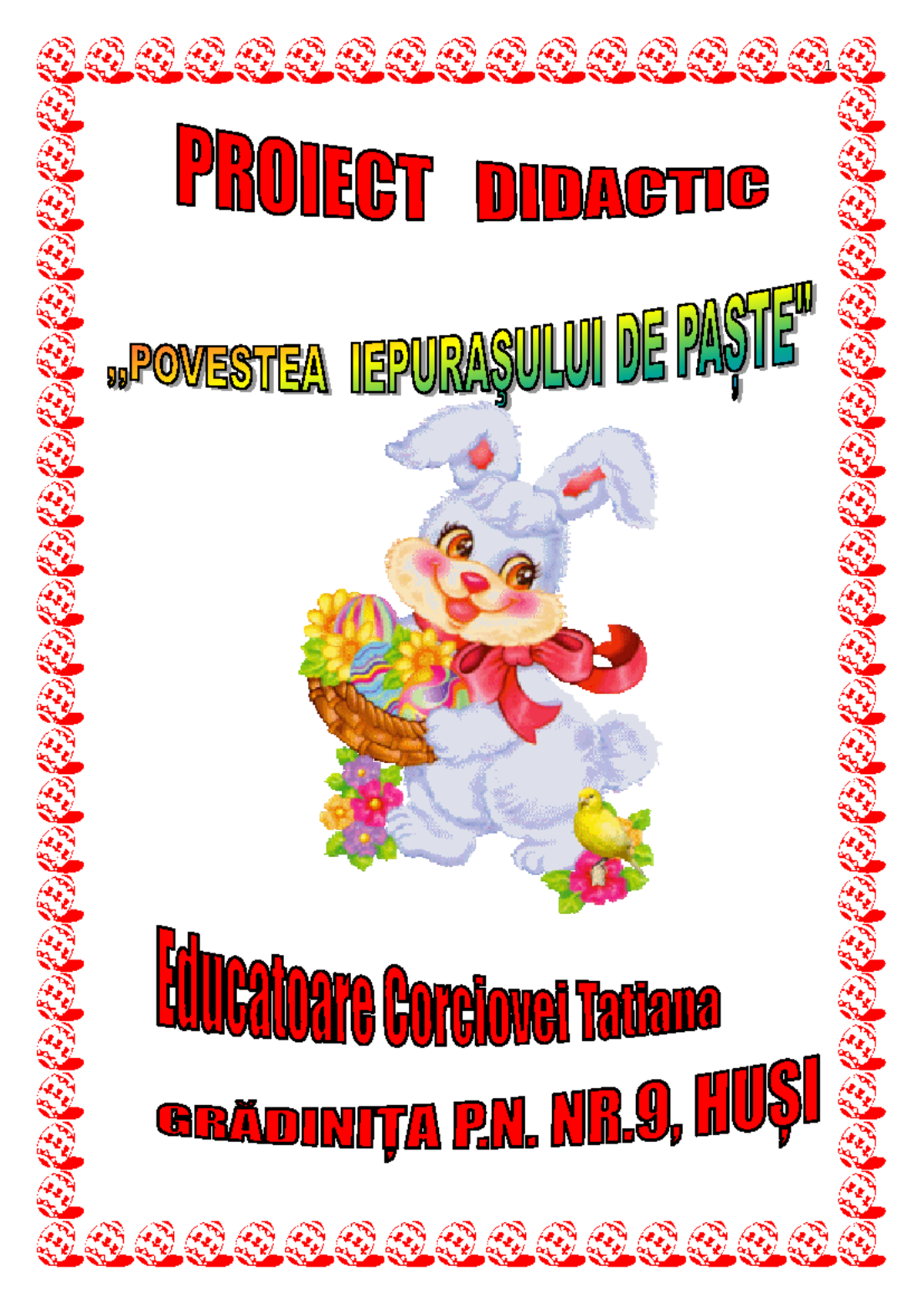 454350375 Corciovei proiect didactic Povestea Iepurasului de Paste pdf ...