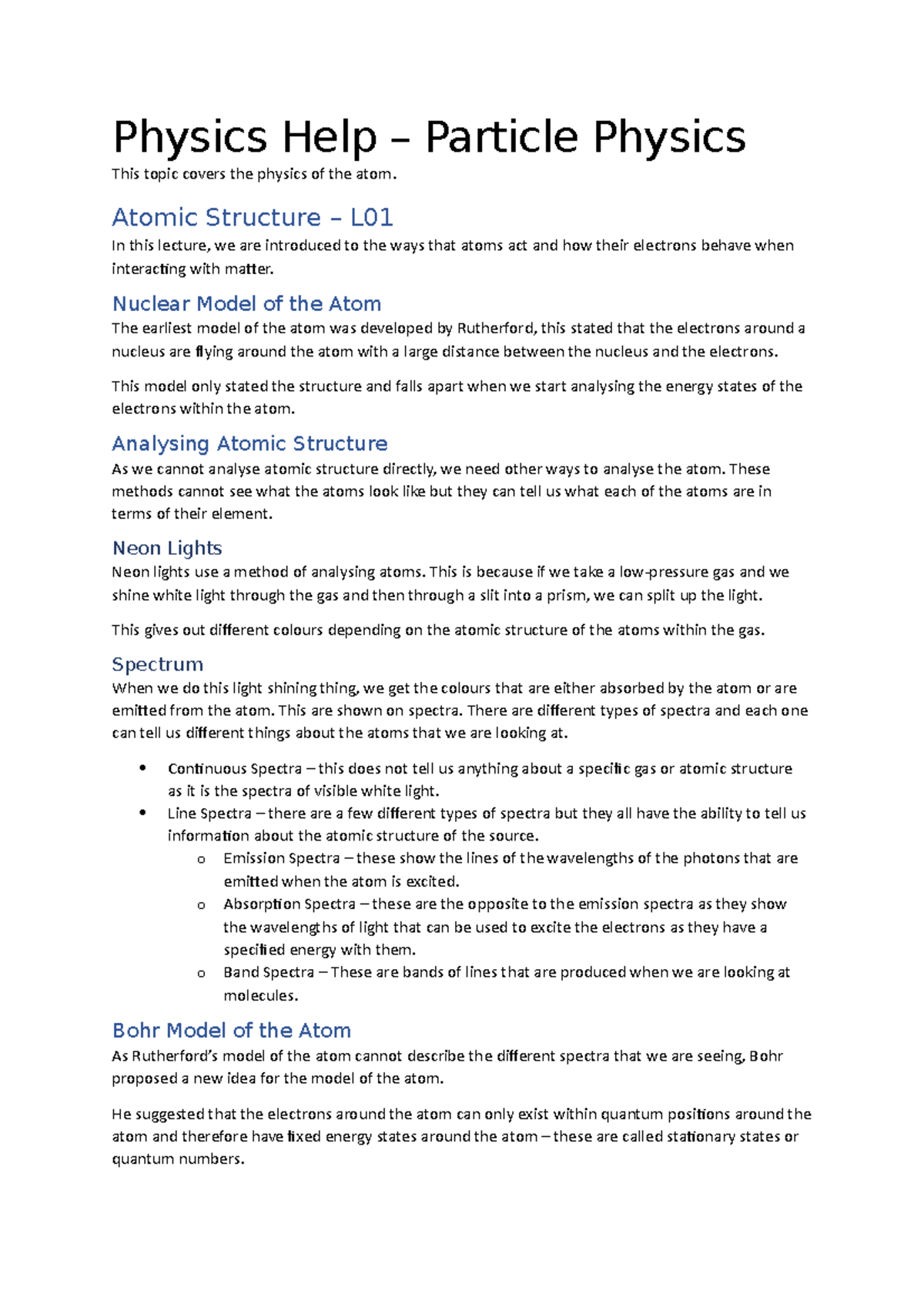 Physics Help - Particle Physics - Physics Help – Particle Physics This ...
