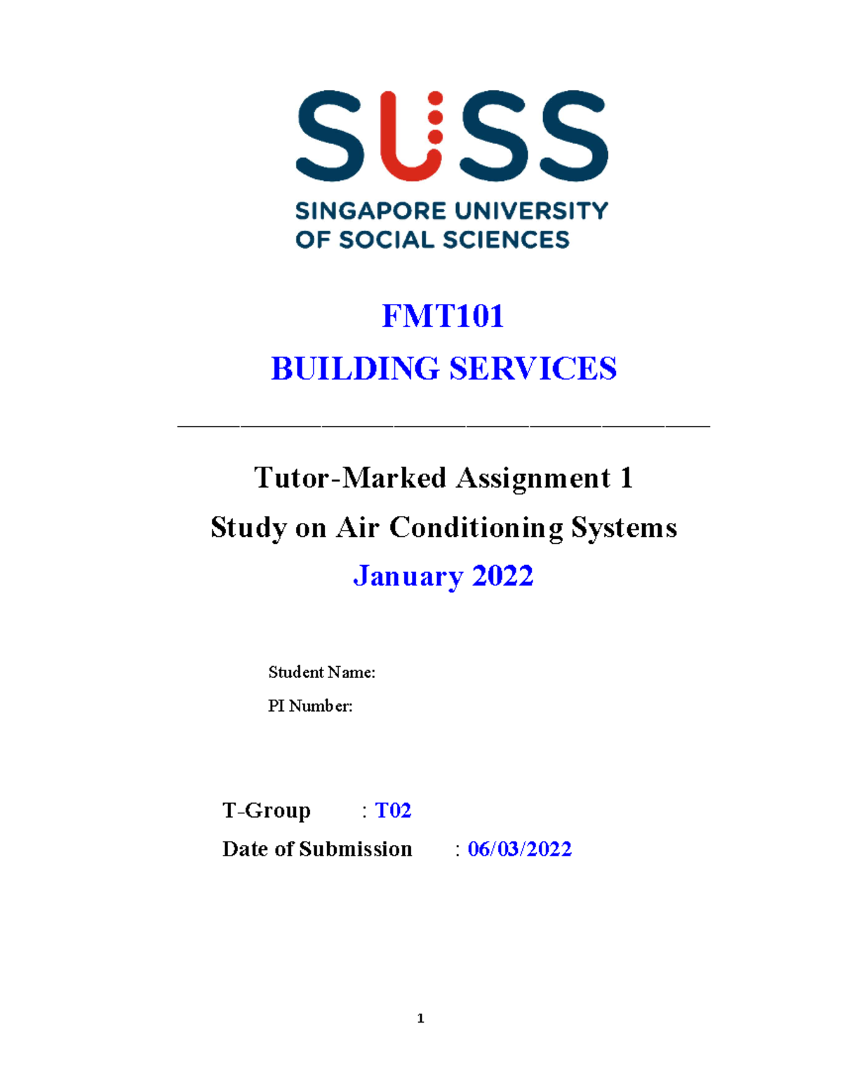 FMT101 TMA01 2022 attempt - FMT BUILDING SERVICES - Studocu