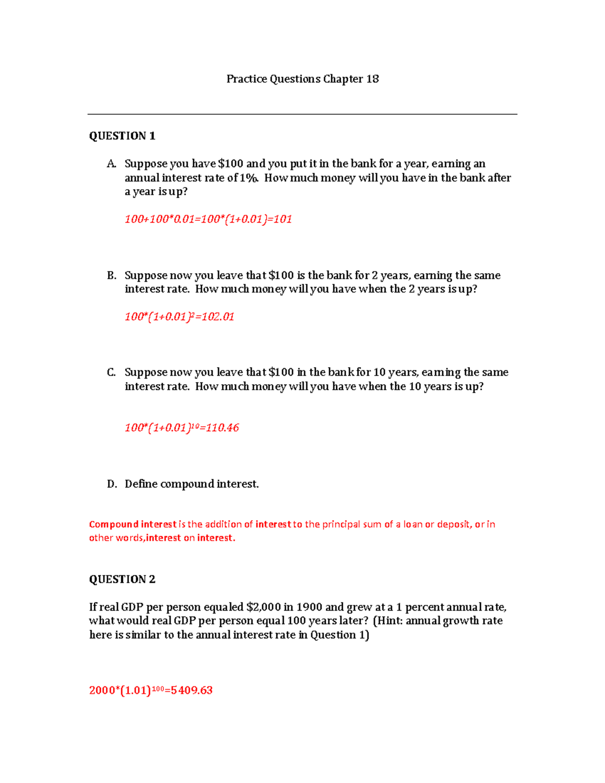 Practice Questions Chapter 9 Solutions - ECON 105 - SFU - Studocu