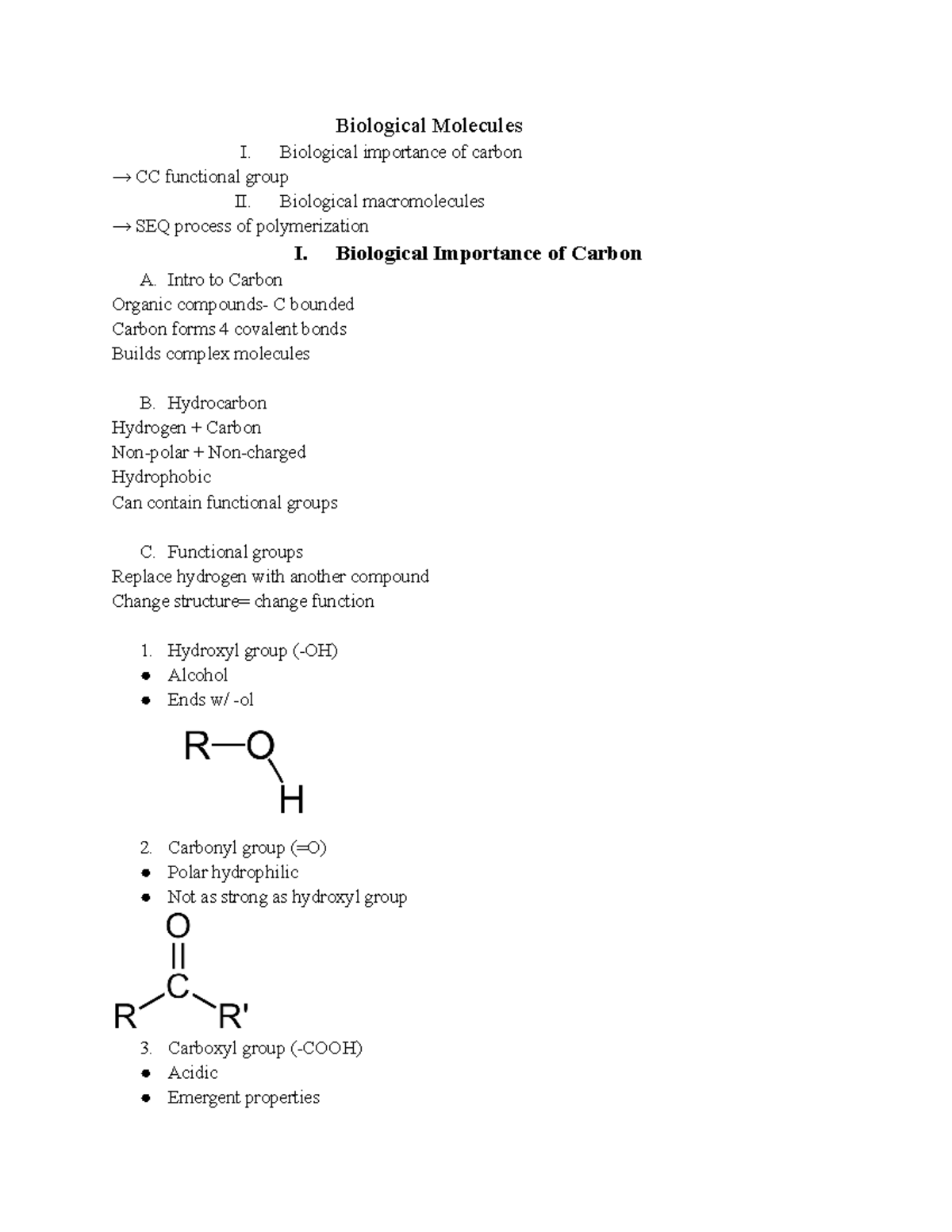 09 10 2024 gen bio 3 115 - stern lecture 3 - Biological Molecules I ...