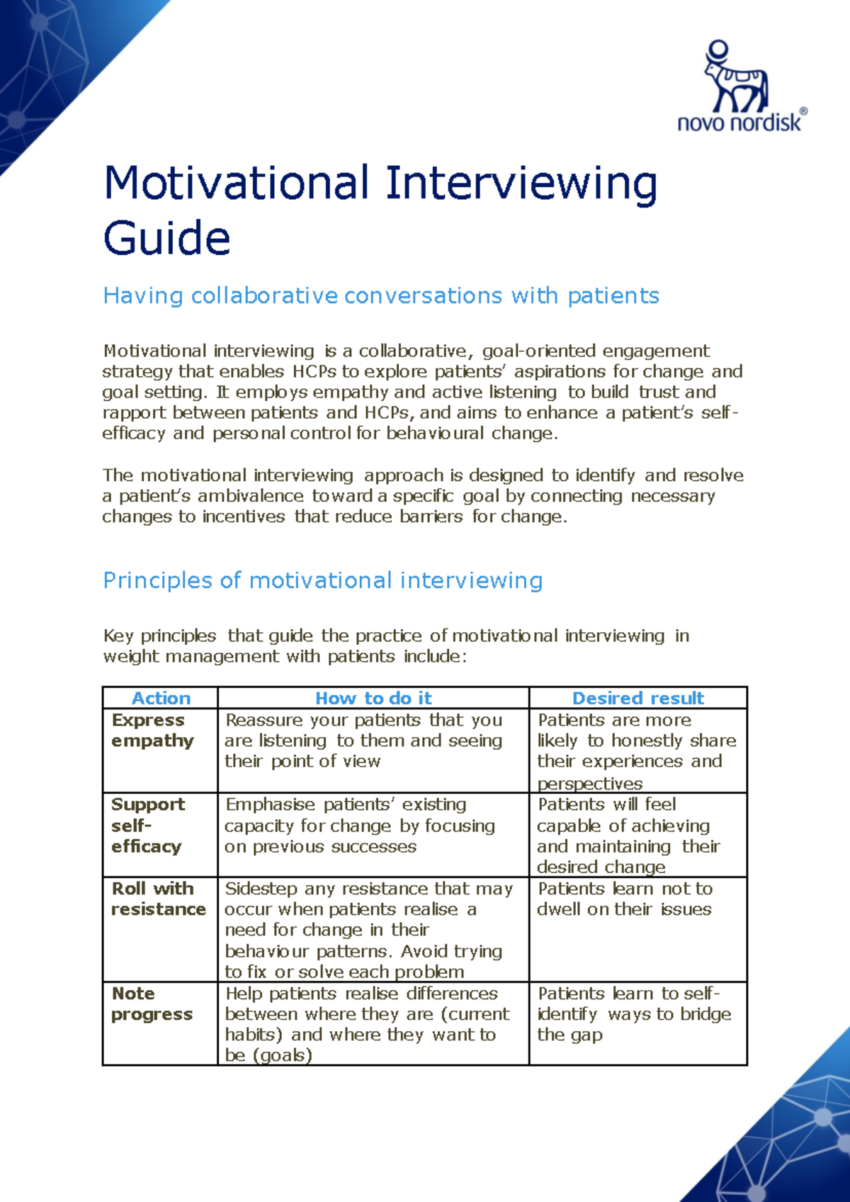 Motivational interviewing guide v0 - Motivational Interviewing Guide ...