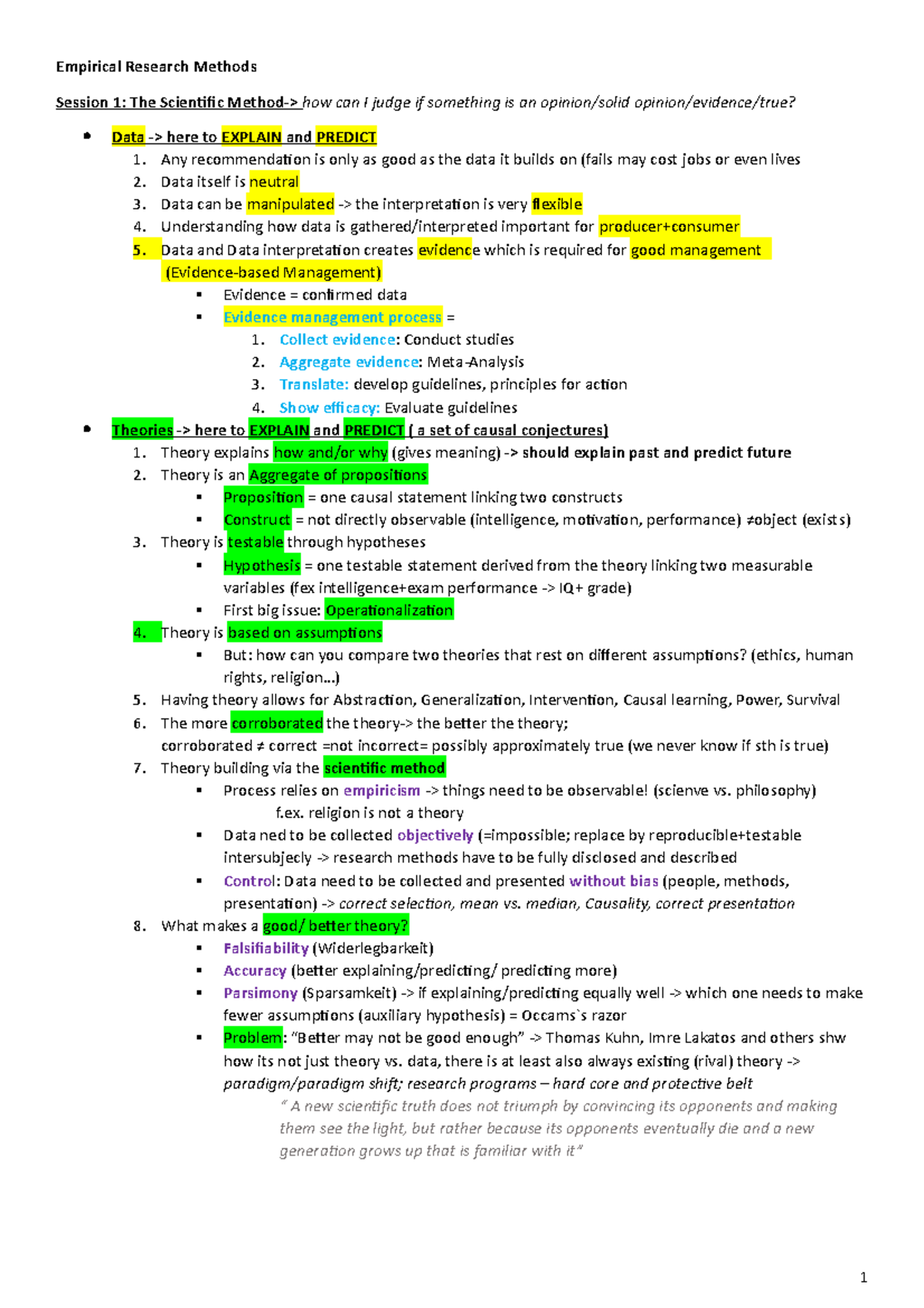 Emprical Research Methods - Empirical Research Methods Session 1: The ...