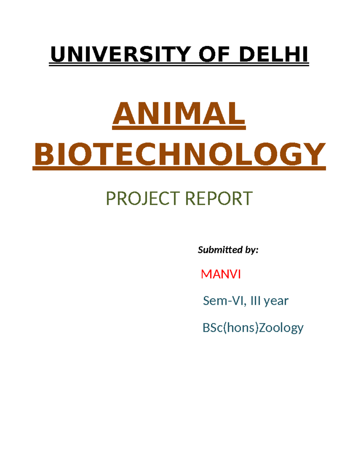 Animal cell culture- project report- Animal Biotechnology copy-1 ...
