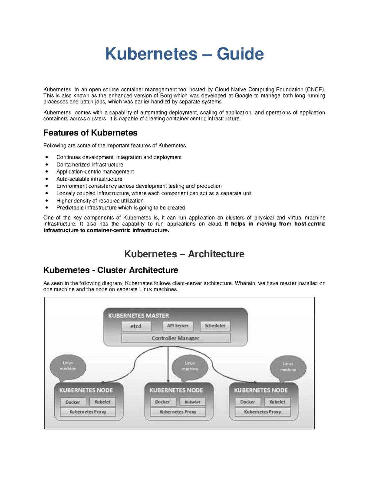 Kubernetes guide-1 - Kubernetes – Guide Kubernetes in an open source ...