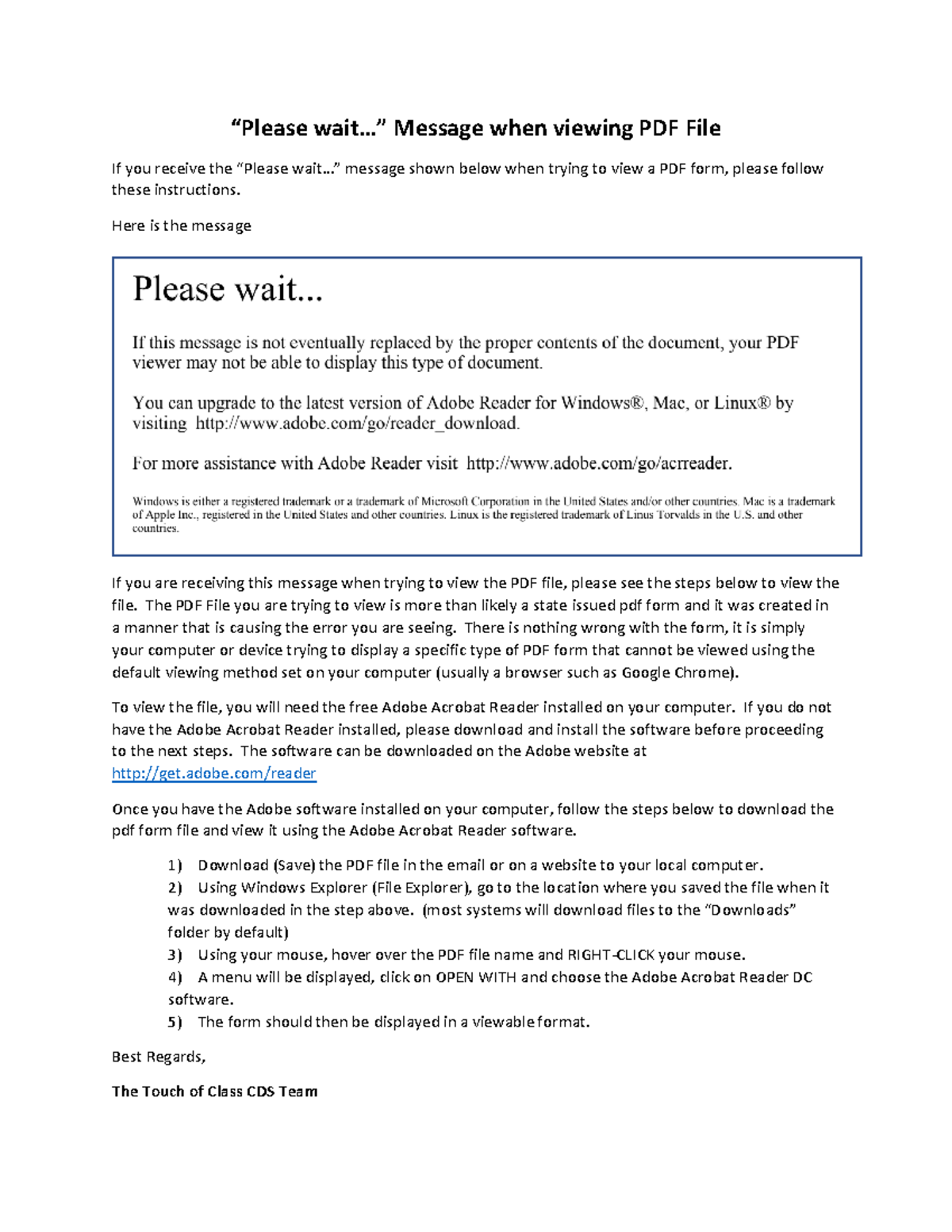 Why Women need more rights - “Please wait...” Message when viewing PDF ...