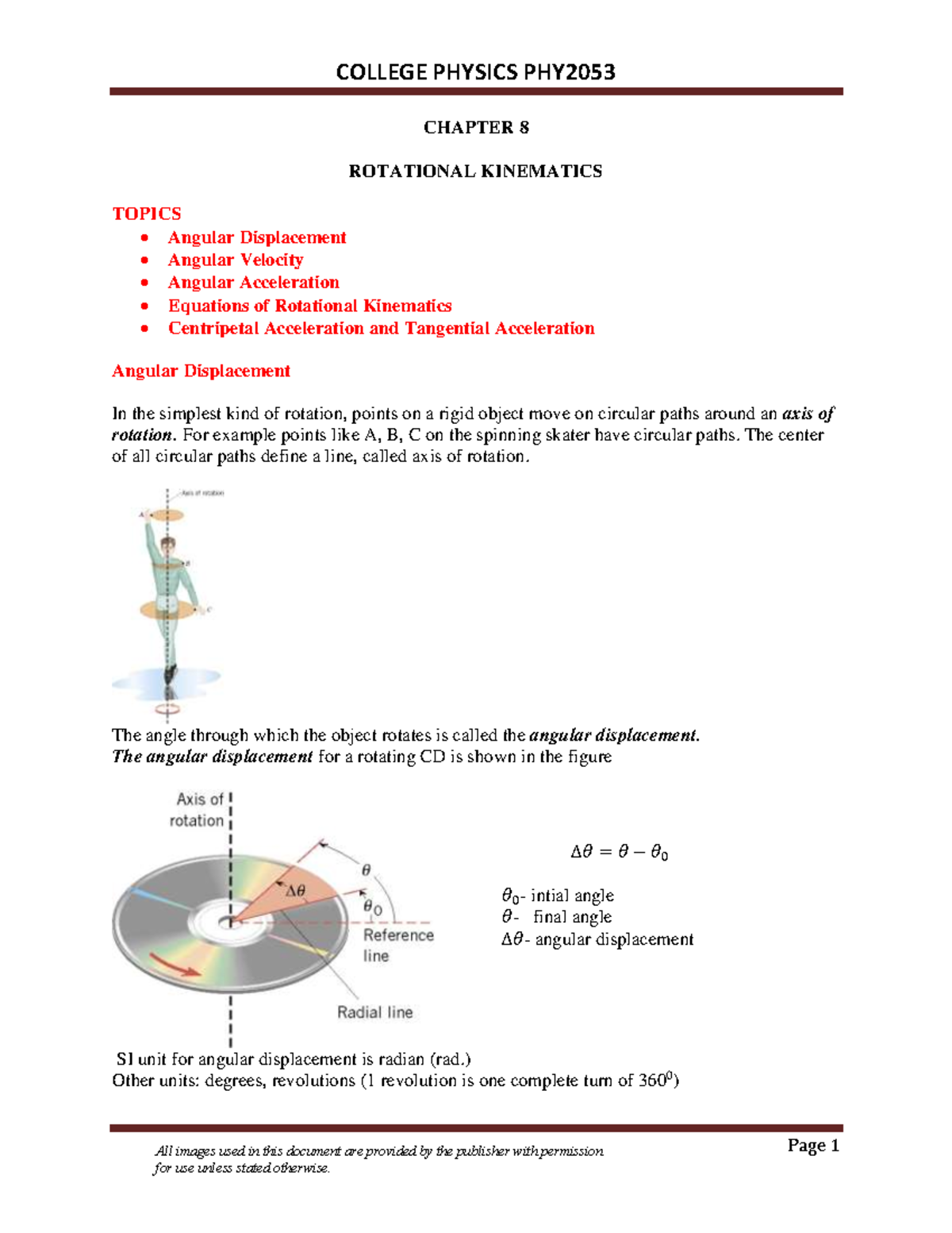 College physics 14 - notes - yxwvutsrq yx ####### CHAPTER 8 ...