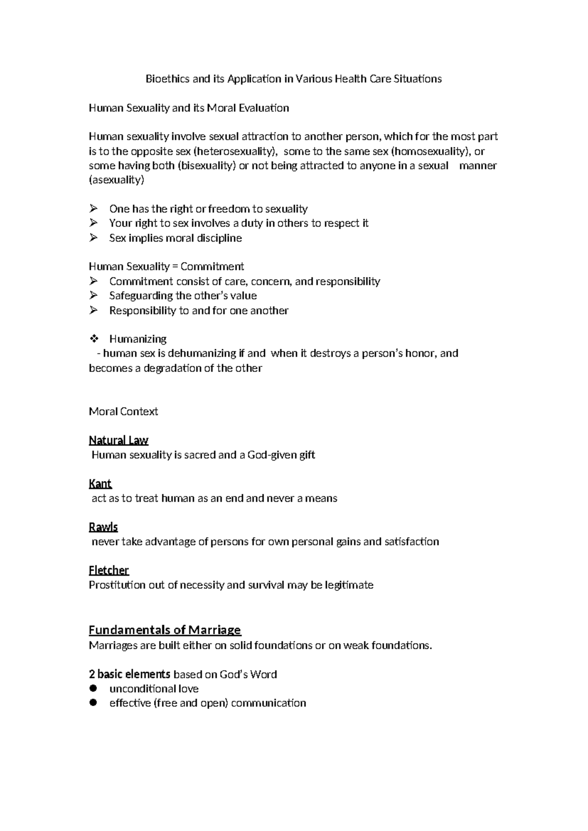 Bioethics and its Application in Various Health Care Situations - 2 ...