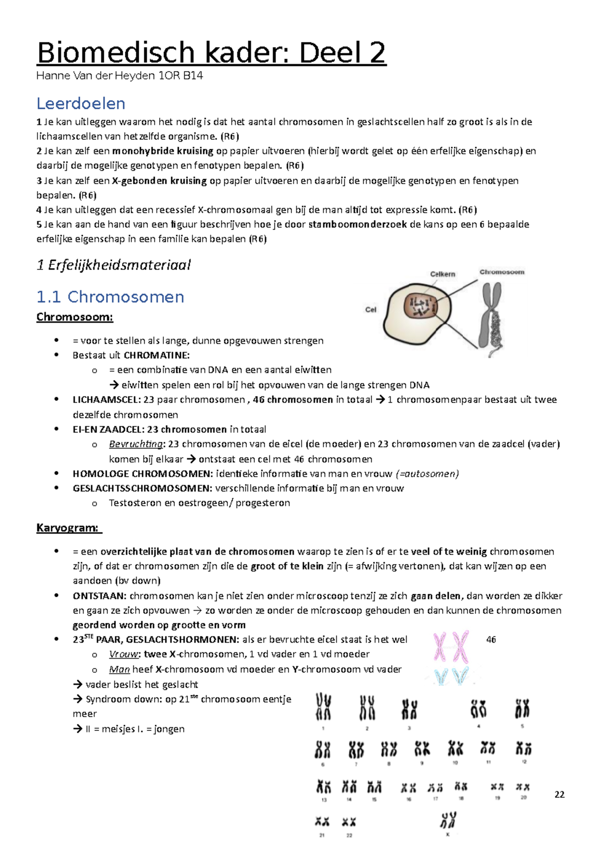 Biomedisch kader Deel2 Hanne - (R6) 2 Je kan zelf een monohybride ...