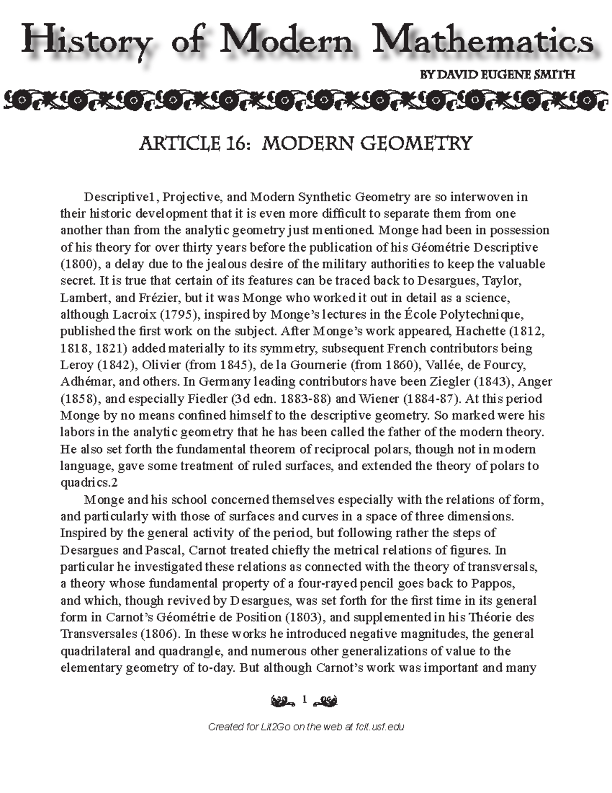 History of modern mathematics 018 article 16 modern geometry ...