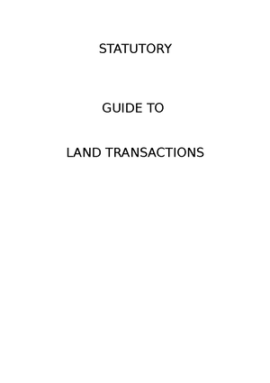 Land Law Lecture Notes Land Tenure Systems of Uganda - LAND TENURE ...