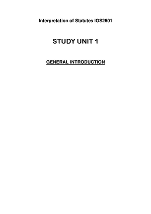 PUB1501 Tutorial Session - Summary of Learning Unit 3 - PUB The Nature ...