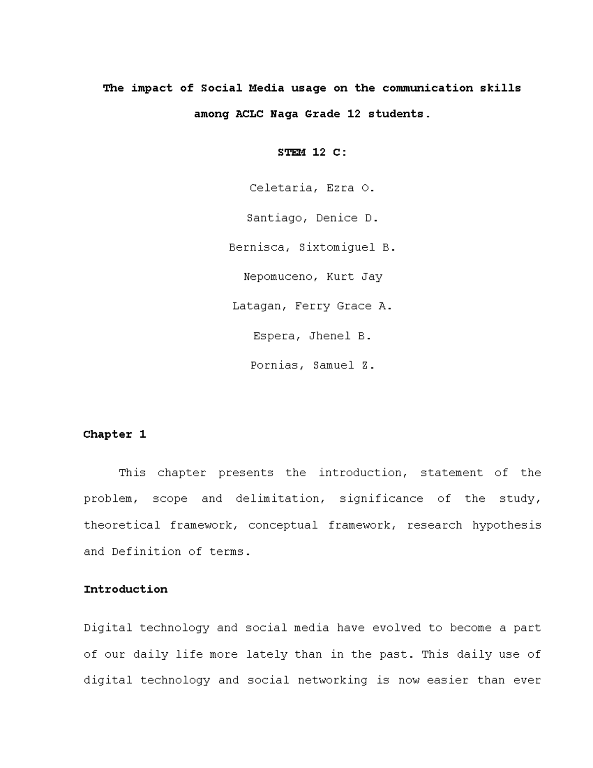 Chapter-1-Group-3-5-for-merge - The impact of Social Media usage on the ...