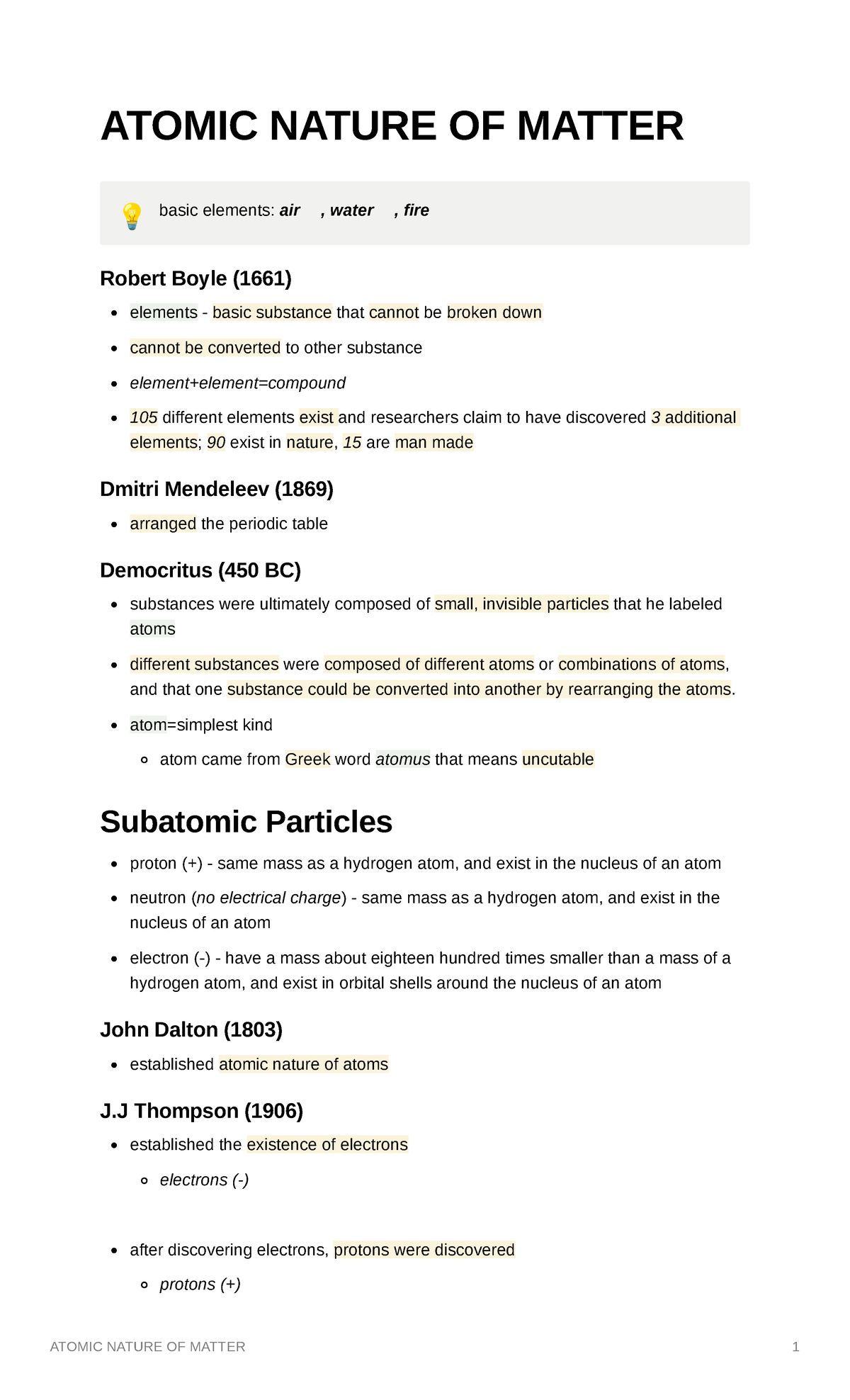 Atomic nature of matter - ATOMIC NATURE OF MATTER ####### basic ...