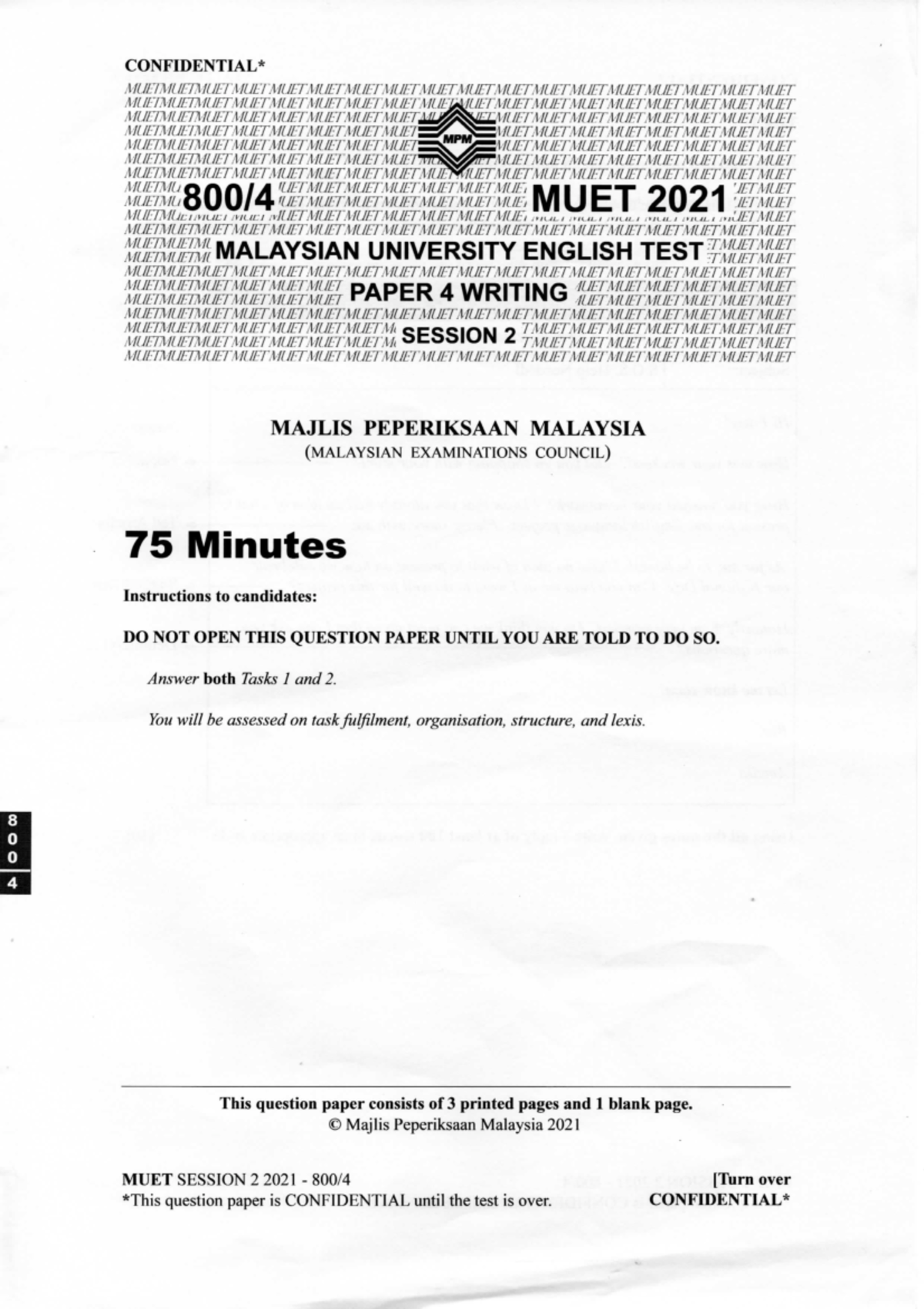MUET Writing S2 2021 - Diploma of Communication & Media Studies - Studocu