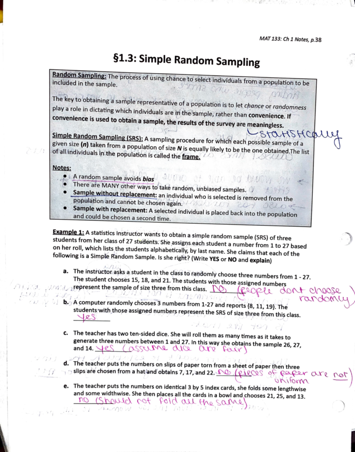 1.3 notes - I i i · I j l : ' I •. • 1 . ,. MAT 133: Ch 1 Notes, p. §1 ...