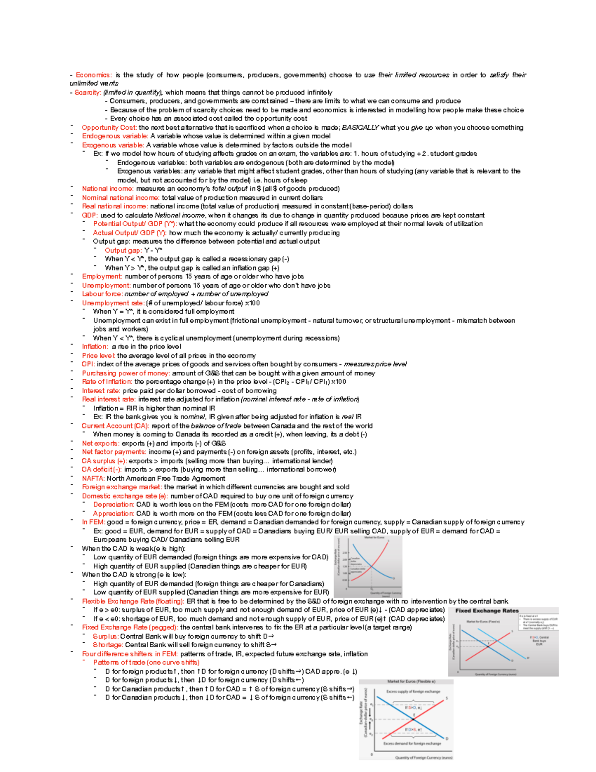 Macro test 1 cheat sheet - Economics: is the study of how people ...