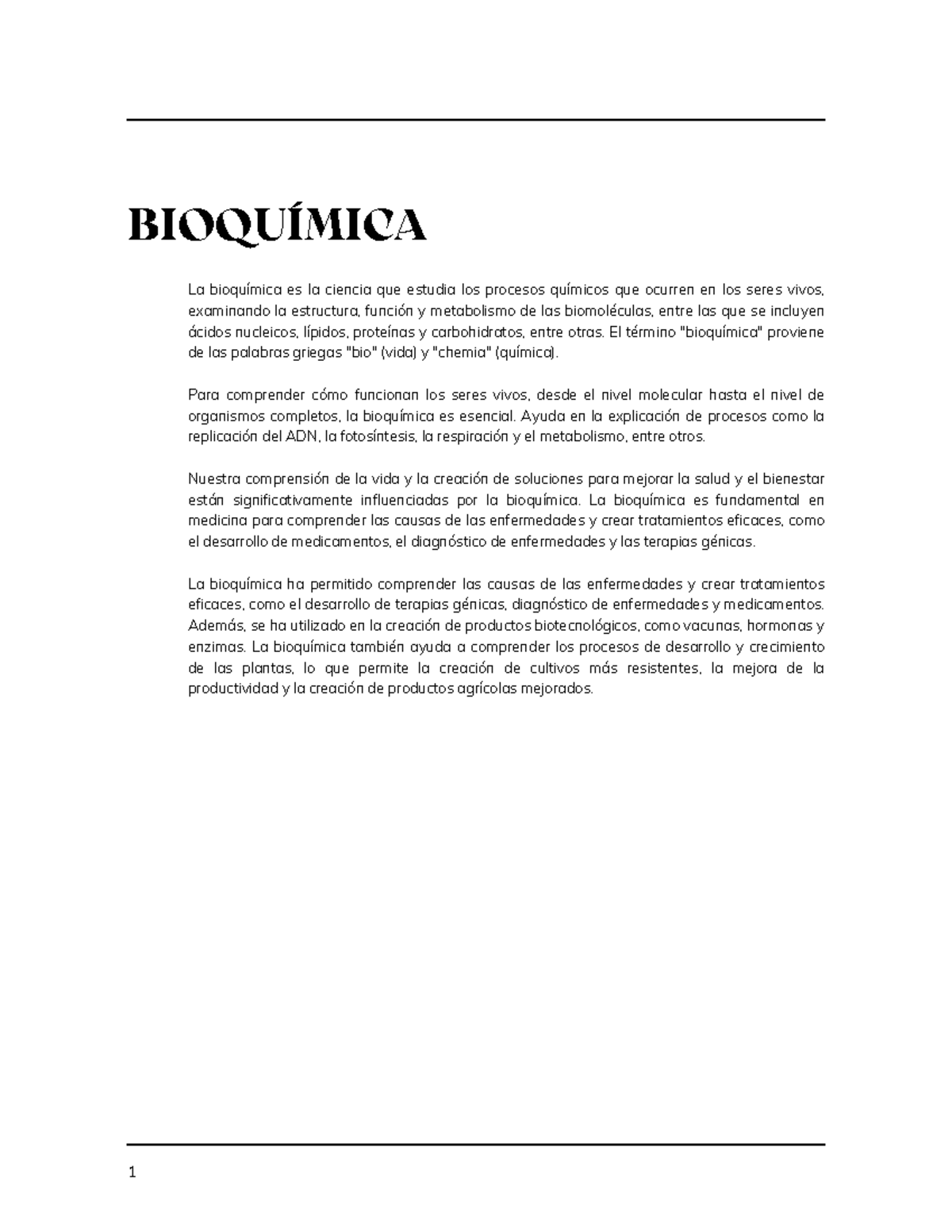 Bioquimica, definicion - La bioquímica es la ciencia que estudia los ...