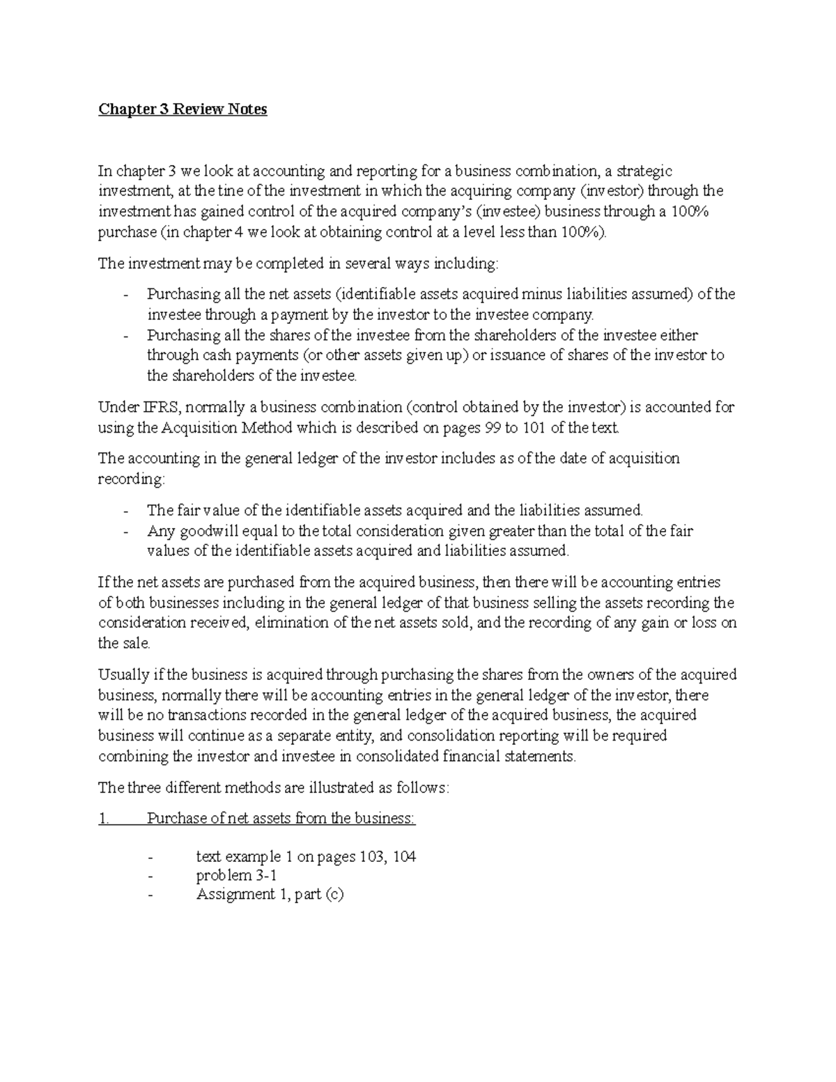 Chapter 3 Review Notes - Chapter 3 Review Notes In chapter 3 we look at ...